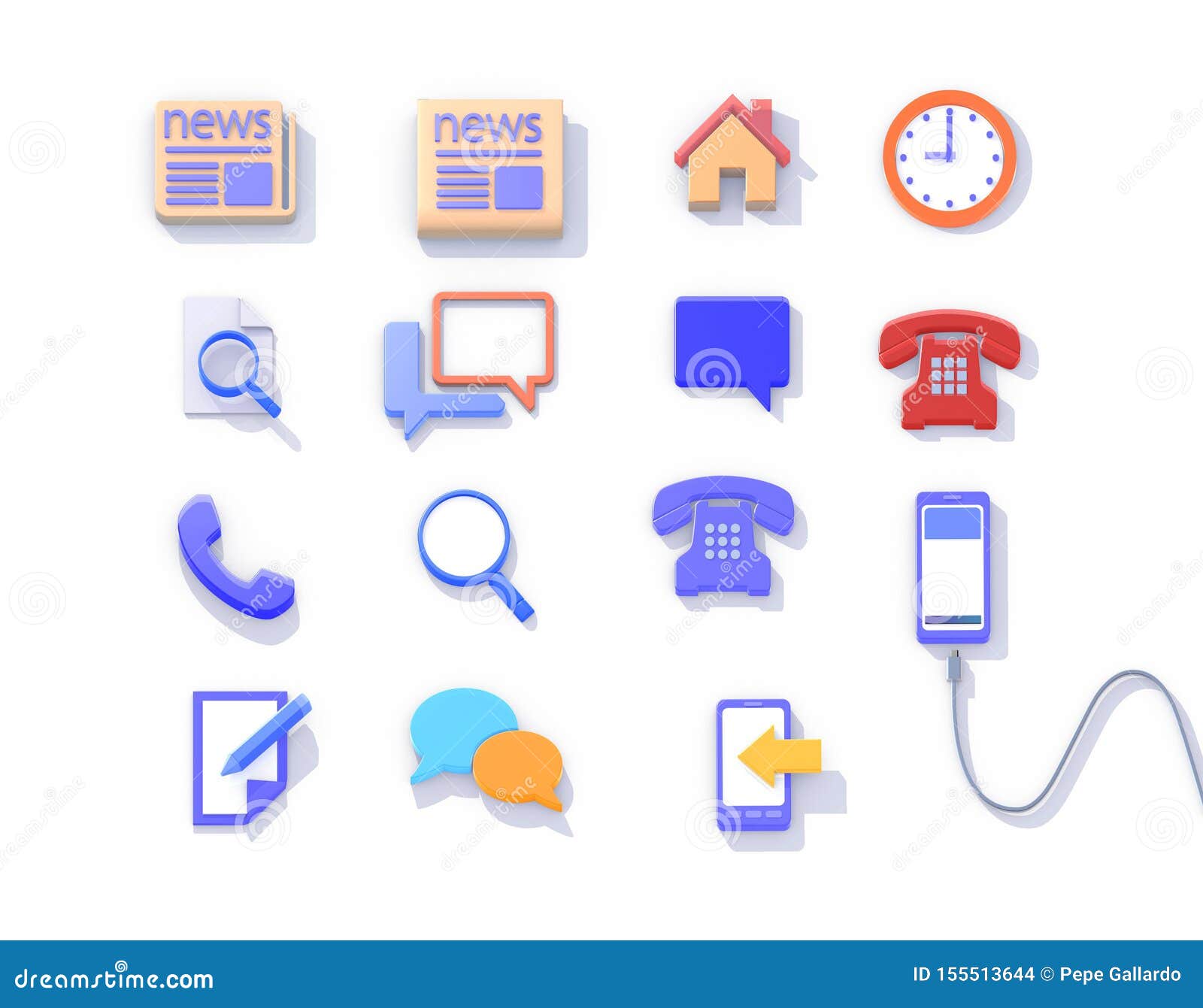 Illustration of 3d Isometric Icons. Stock Illustration - Illustration ...