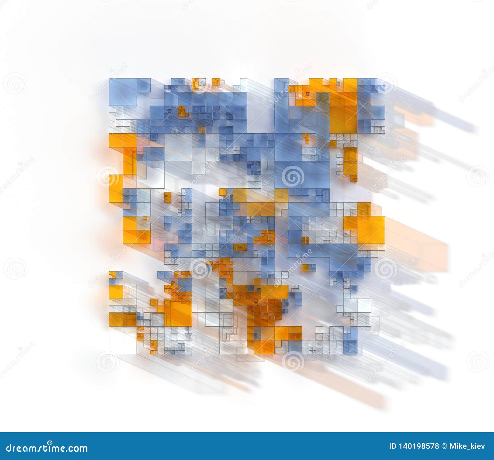 Isometric 3d Structure of Cubes Stock Illustration - Illustration of ...
