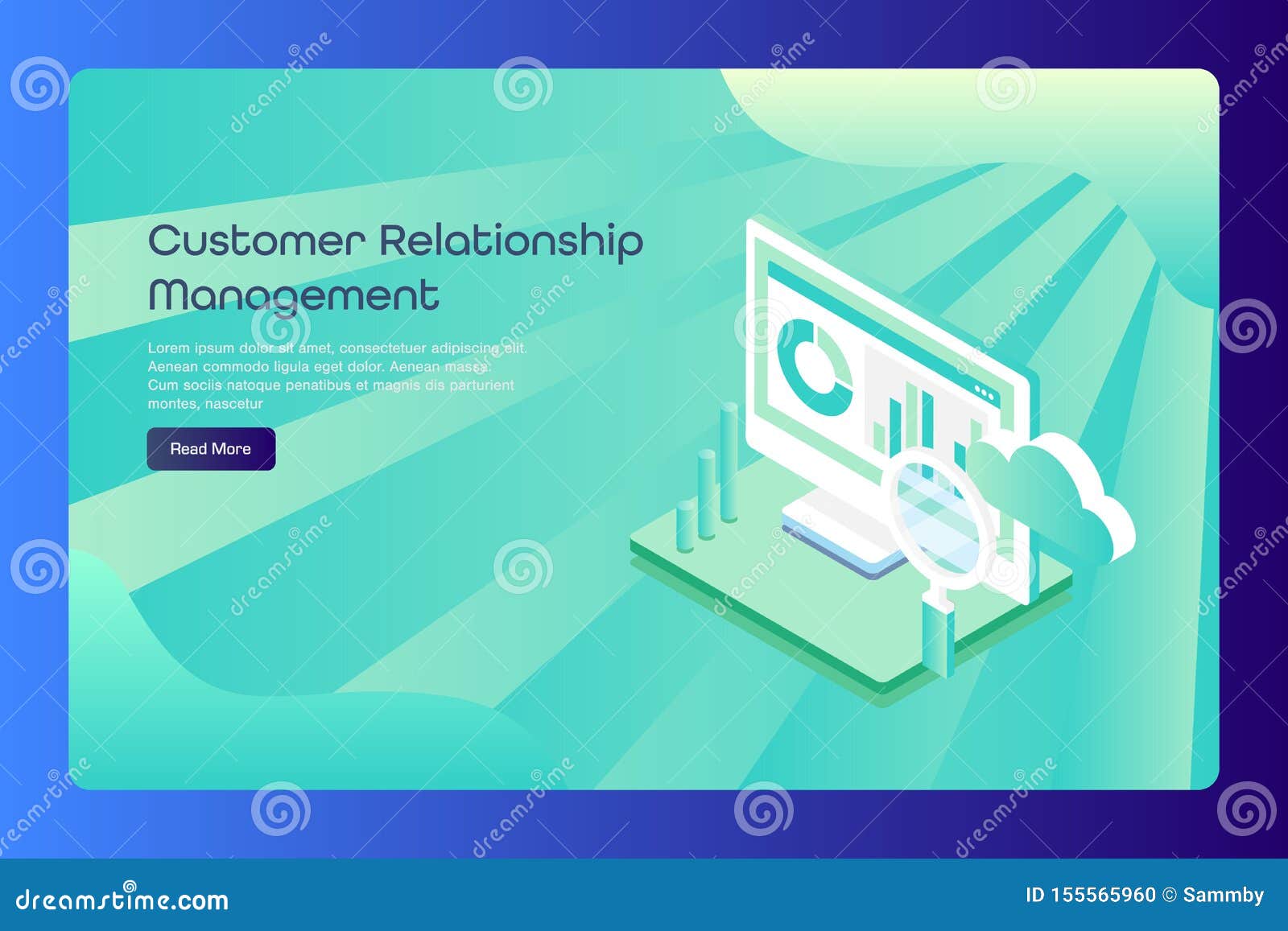 Isometric 3d Style Design Concept of Crm, Customer Profile Data ...
