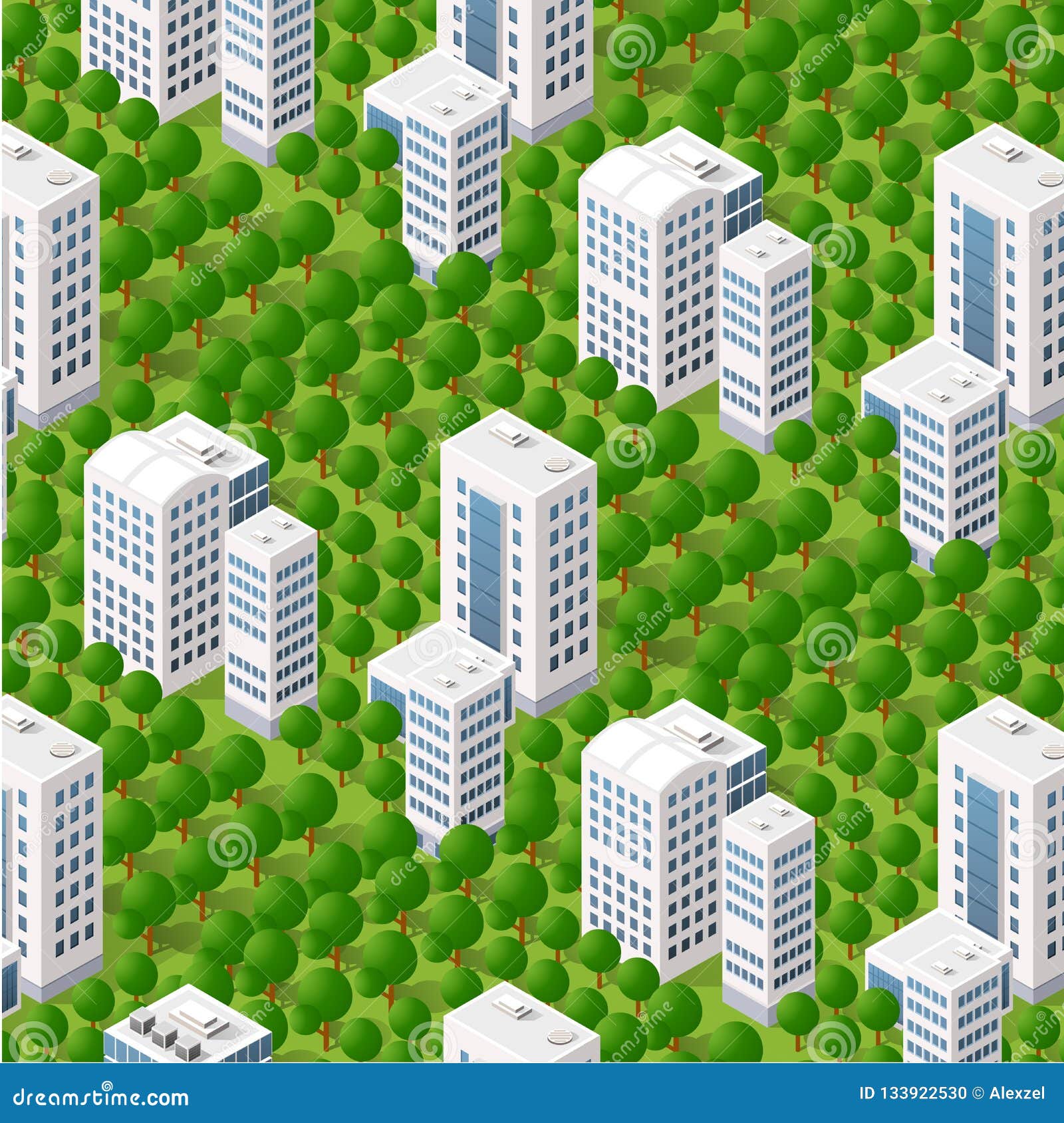 Isometric 3d trees forest stock vector. Illustration of ecology - 133922530