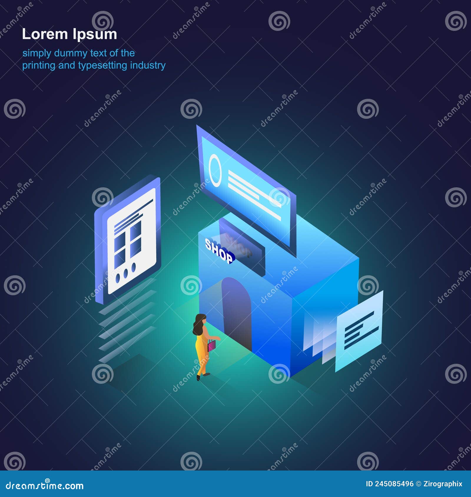 Isometric 3D Vector Art Illustration Design Stock Vector - Illustration ...