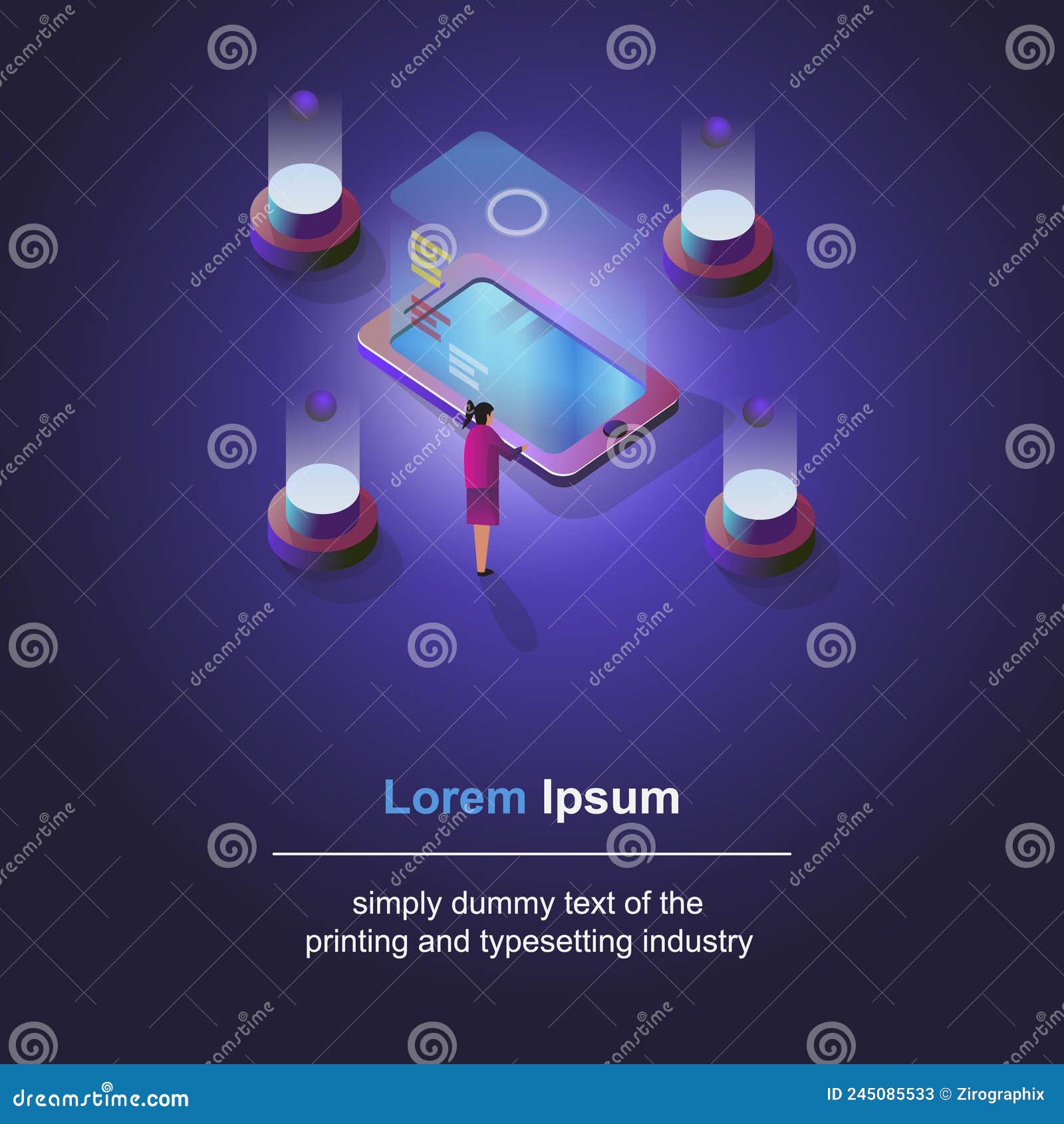 Isometric 3D Vector Art Illustration Design Stock Vector - Illustration ...