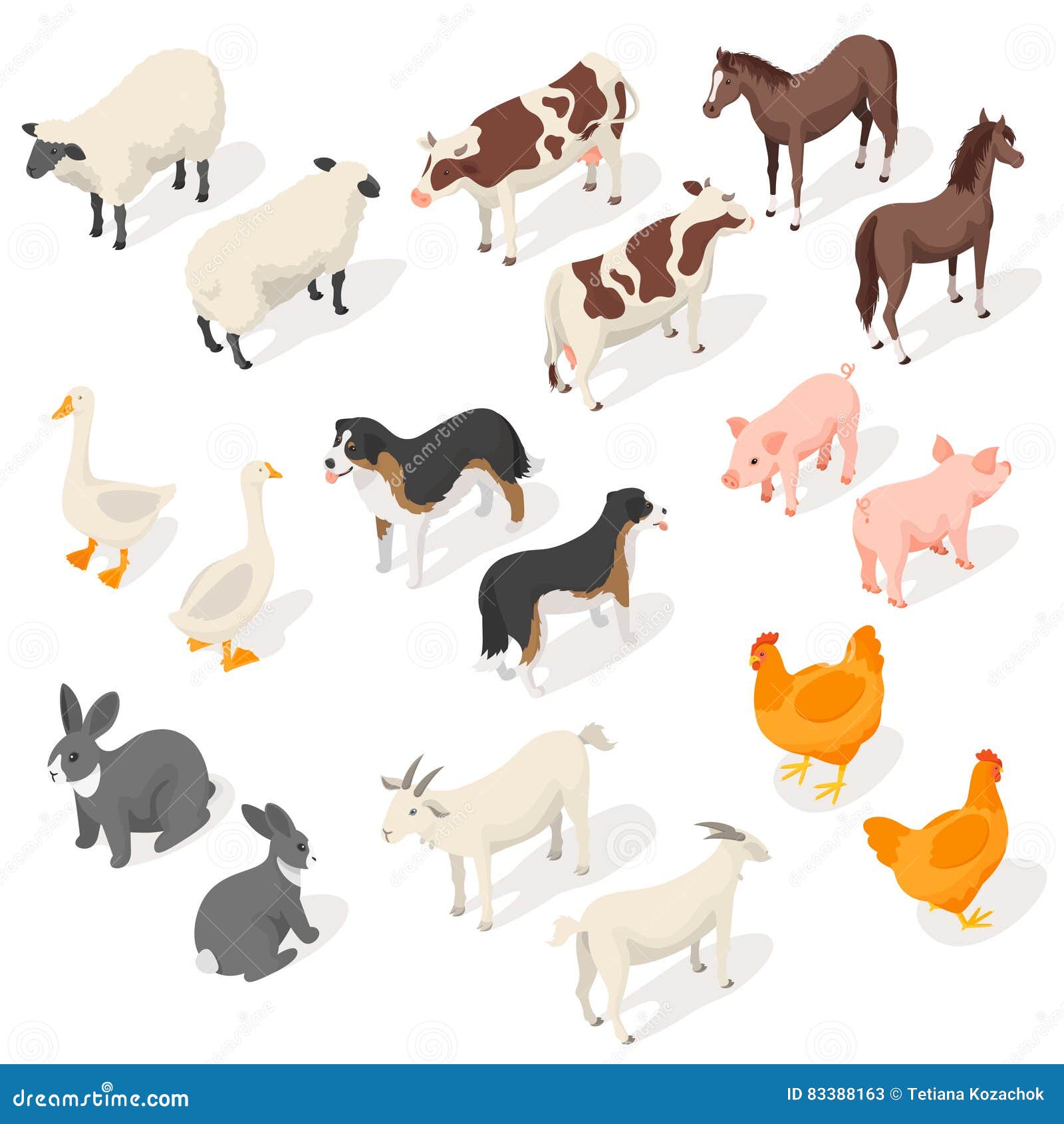 Isometric Farm In Village. Elements For Game: Sprites And Tile S ...