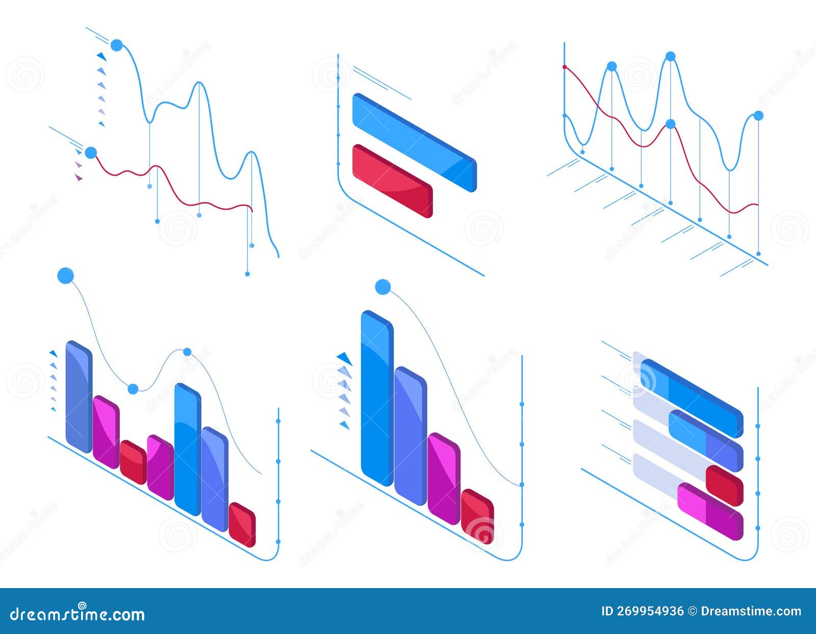 Isometric Data Analysis Charts. Statistic Diagram, 3d Futuristic Chart ... Isometric Data Analysis Charts. Statistic Diagram, 3d Futuristic Chart ...