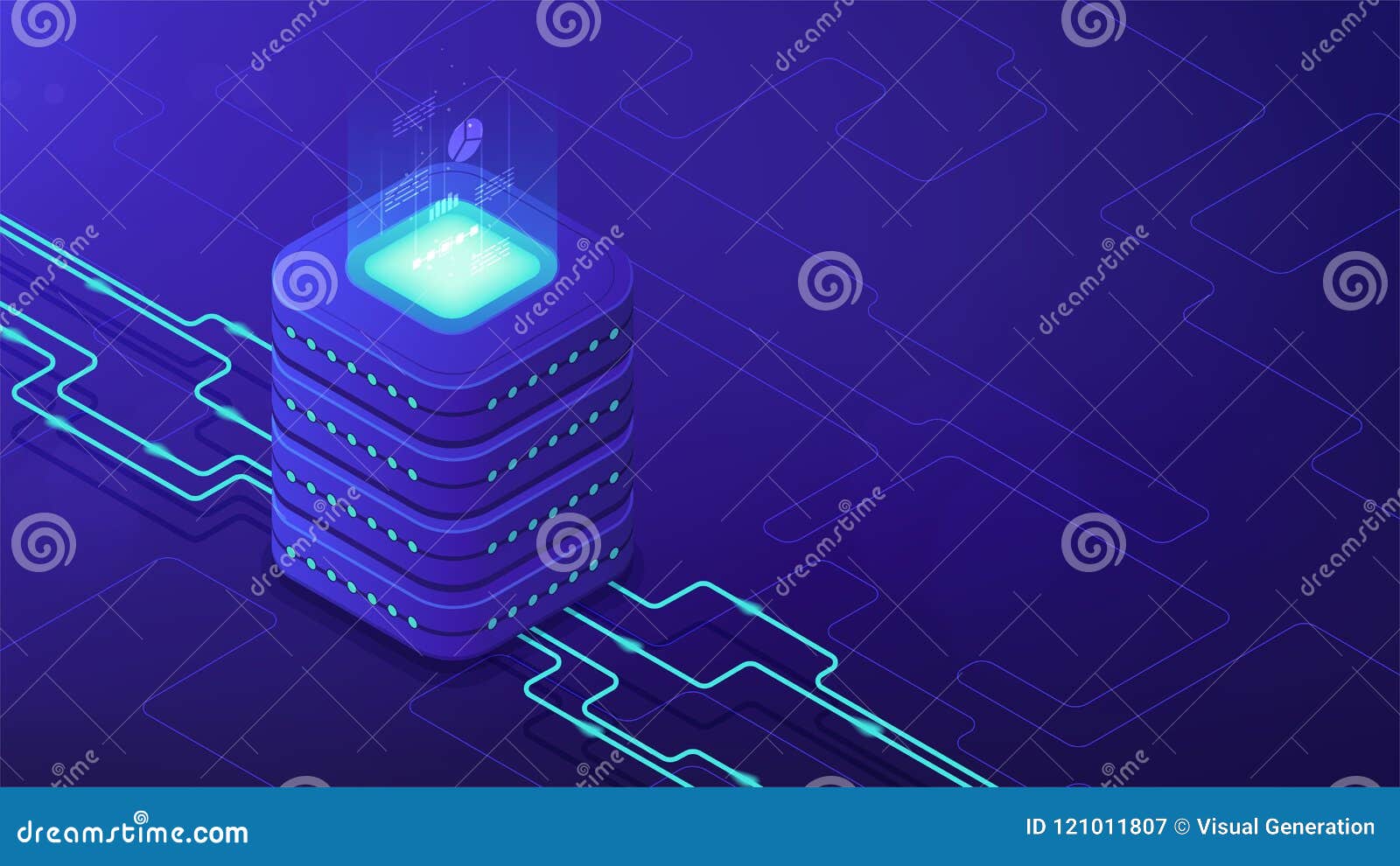 Isometric Data Center Architecture Concept. Stock Vector - Illustration ...