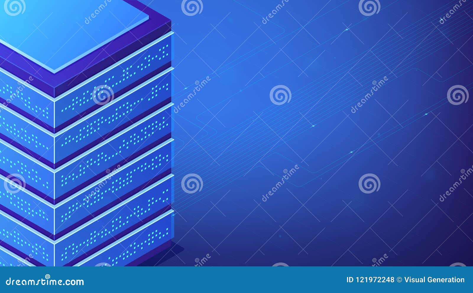 Isometric Data Lake Concept. Stock Vector - Illustration of digital ...