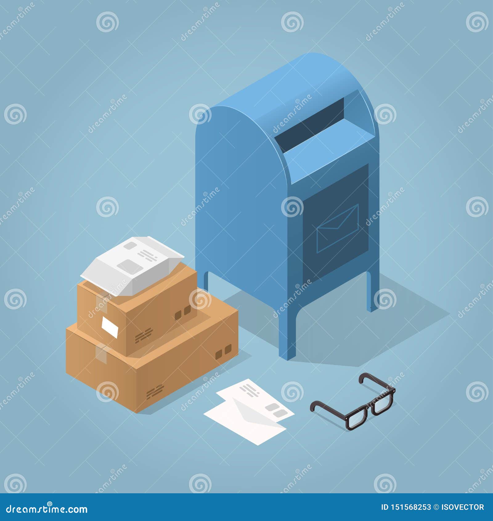 Isometric Delivery Vector Illustration Stock Vector - Illustration of ...