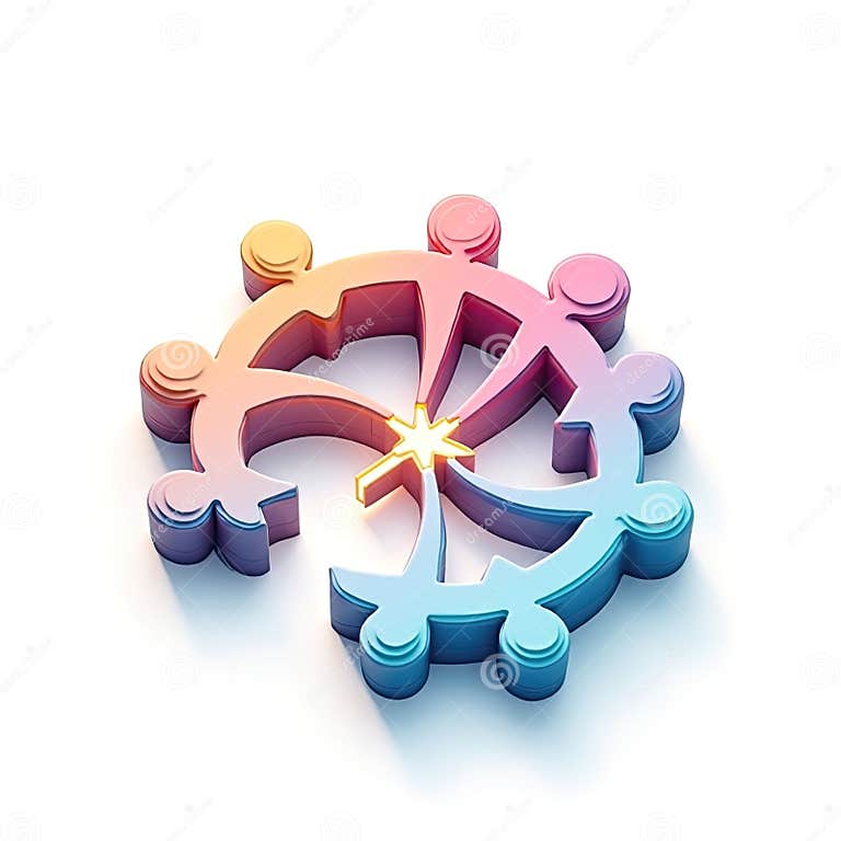 An Isometric Depiction of Community Support Icon Stock Illustration ...