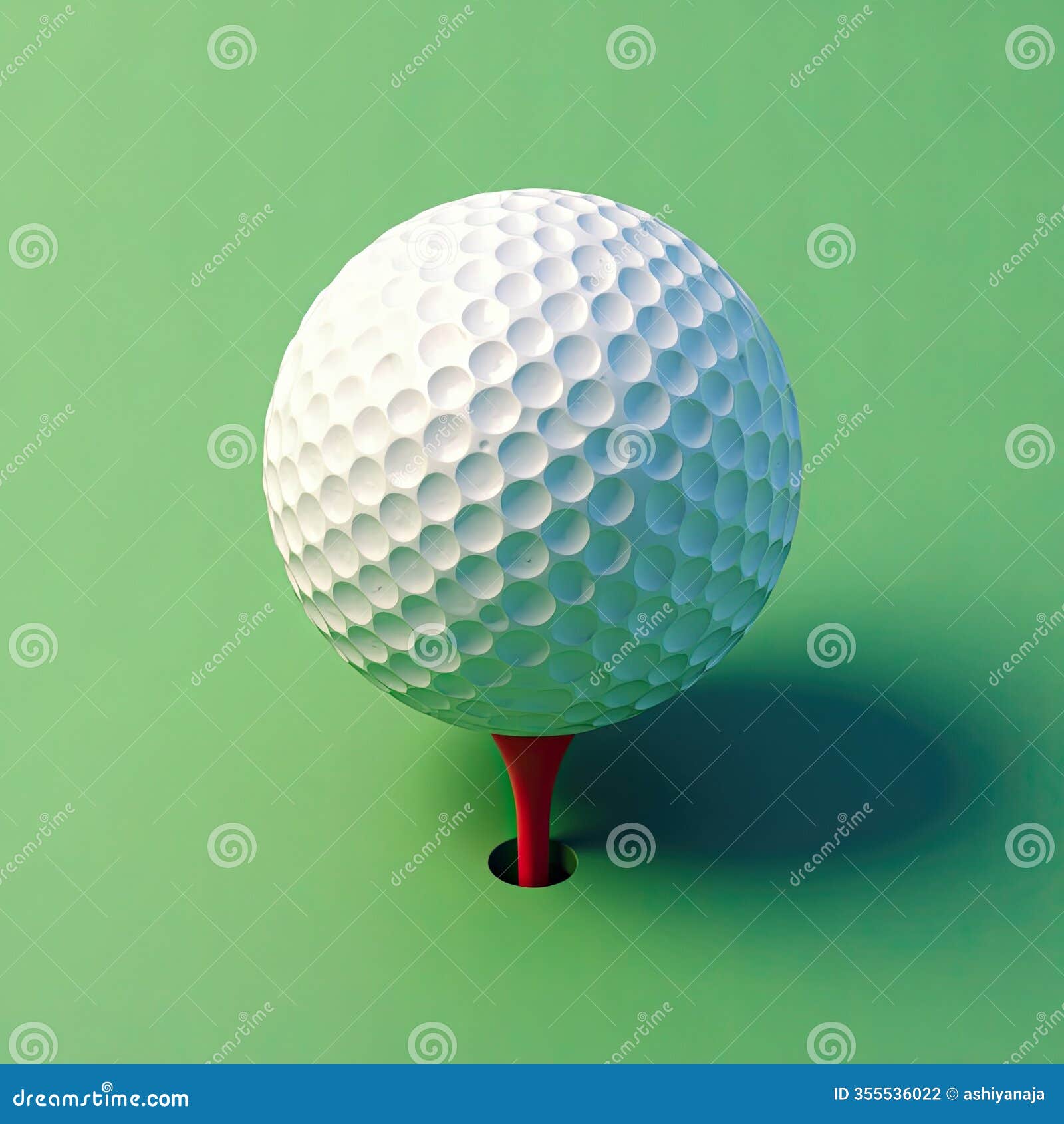 An Isometric Depiction of a Golf Ball Stock Illustration - Illustration ...