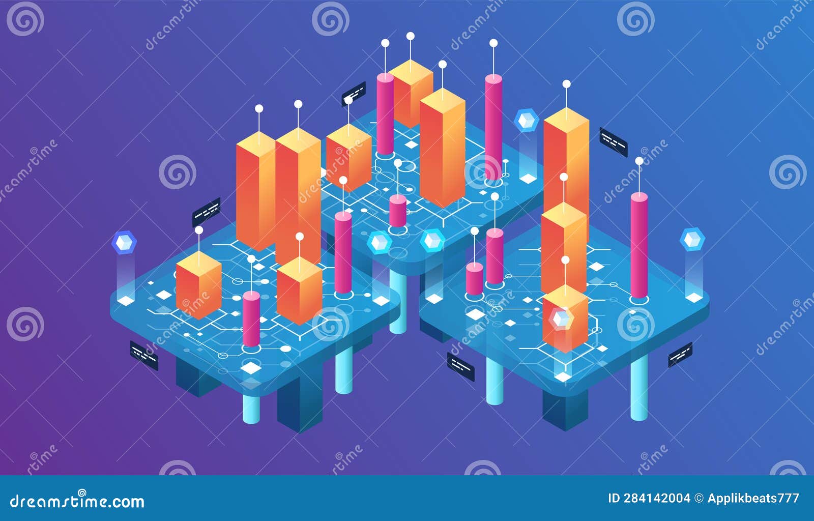 Isometric Design Concept Virtual Reality And Augmented Reality