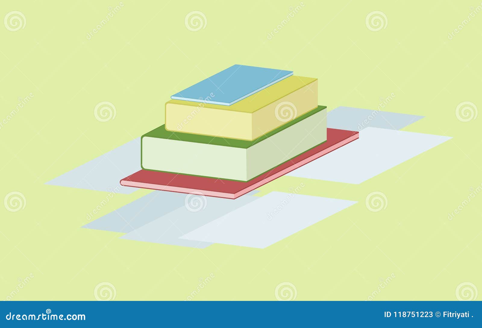 Isometric Design of Some Books Stock Vector - Illustration of designer ...