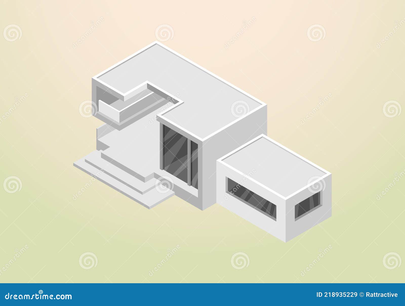 Modern House Isometric Design Vector Eps 10 Stock Vector - Illustration ...