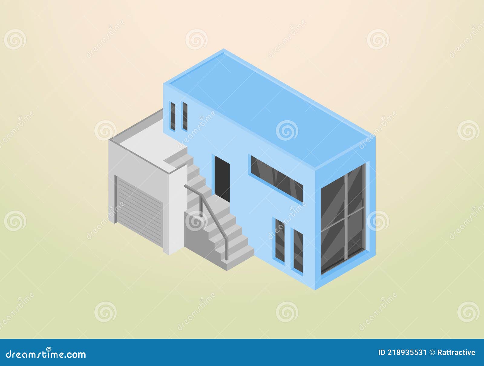 Modern House Isometric Design Vector Eps 10 Stock Vector - Illustration ...