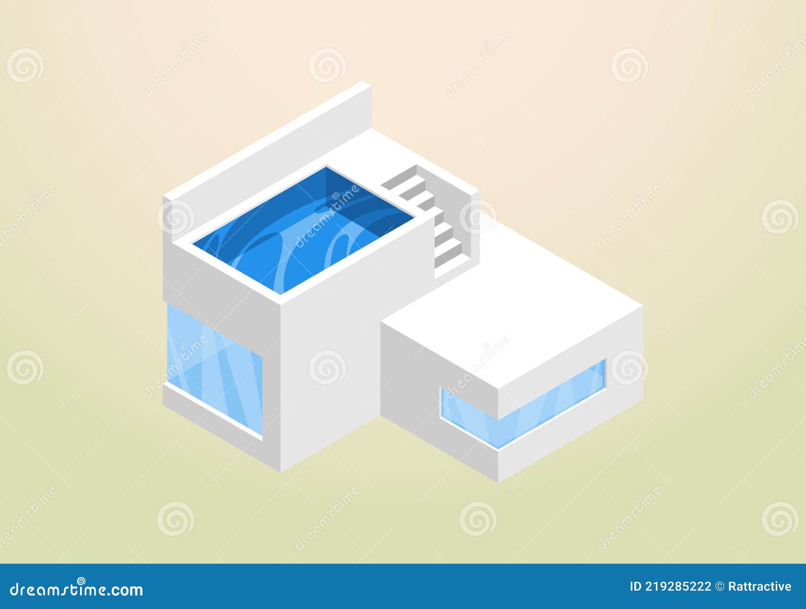 Modern House Isometric Design Vector Eps 10 Stock Vector - Illustration ...