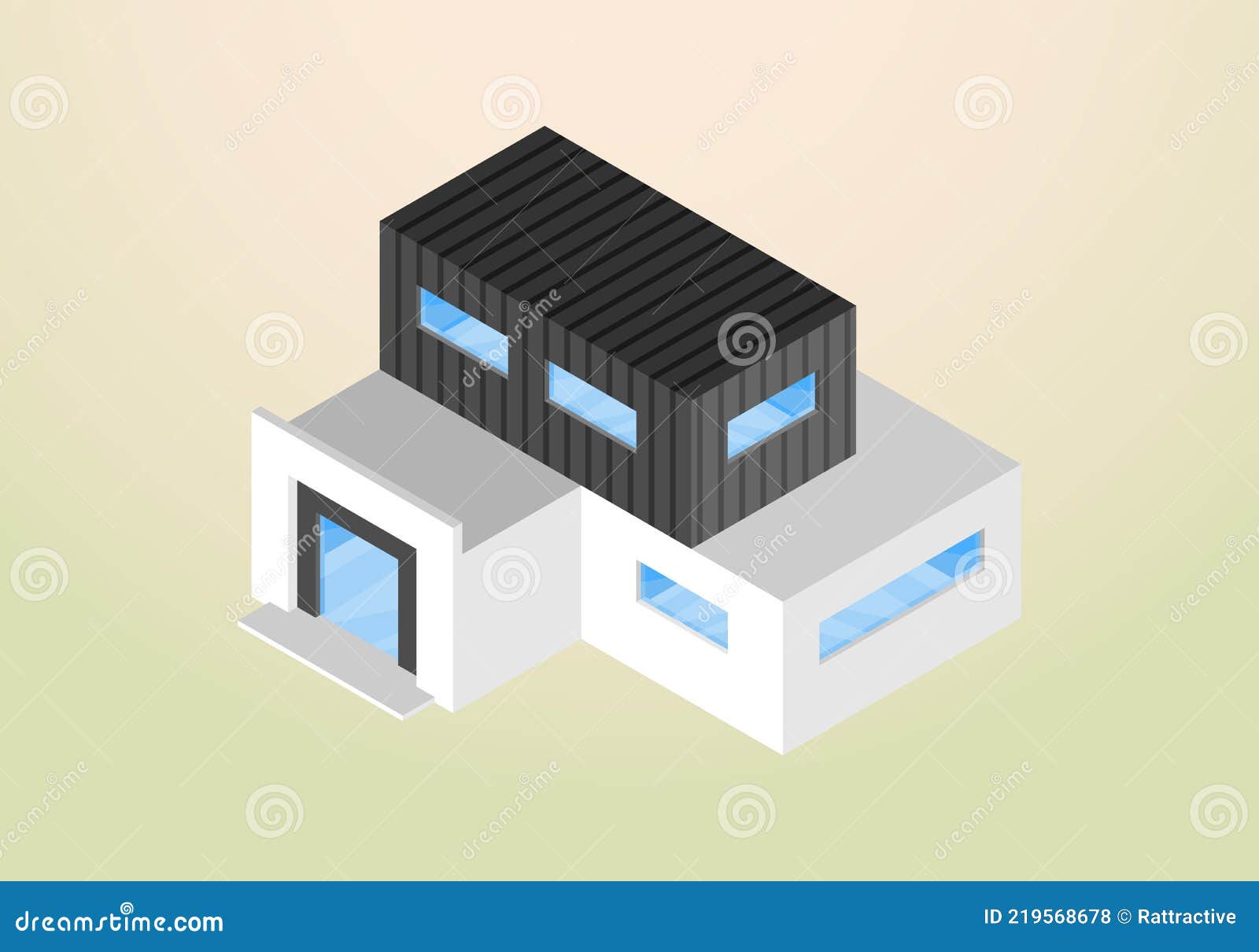 Modern House Isometric Design Vector Eps 10 Stock Vector - Illustration ...