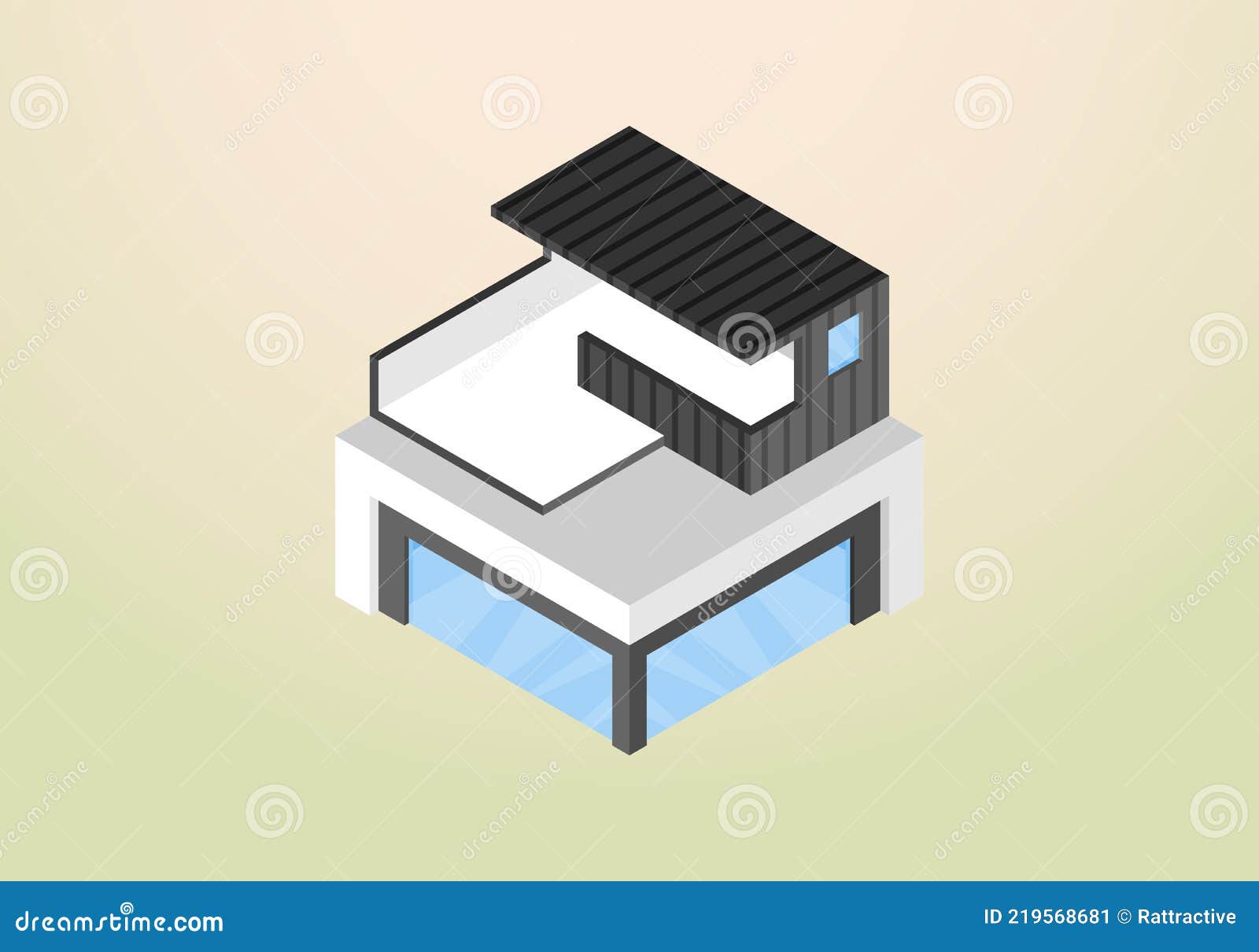 Modern House Isometric Design Vector Eps 10 Stock Vector - Illustration ...