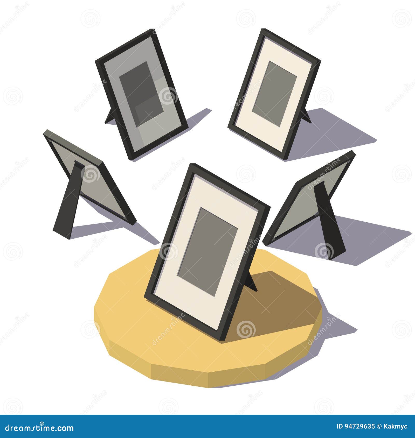 Desktop Frame Illustration, Picture Paper Frame, Vector With Die Cut ...