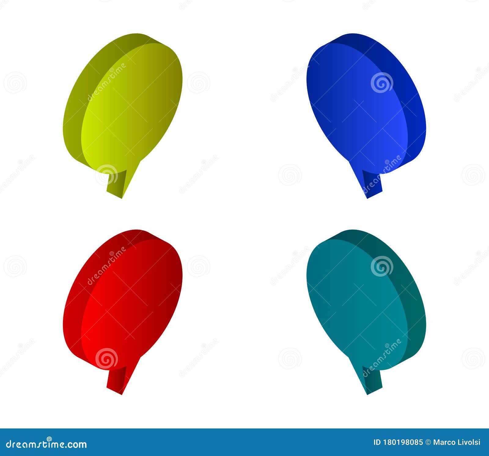 Isometric Dialog Cloud Icon Illustrated in Vector on White Background ...