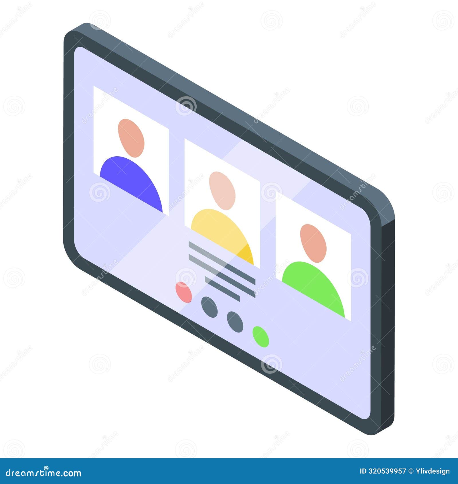 Isometric Digital Gallery Application Icon Stock Vector - Illustration ...