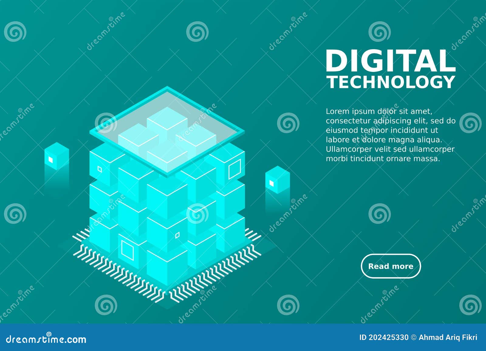 Isometric Digital Technology Web Banner. BIG DATA Machine Learning Algorithms Stock Vector ...