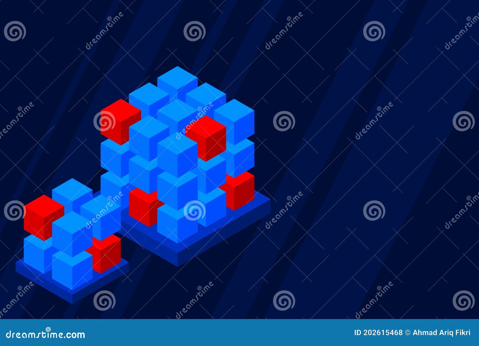Isometric Digital Technology Web Banner. BIG DATA Machine Learning ...