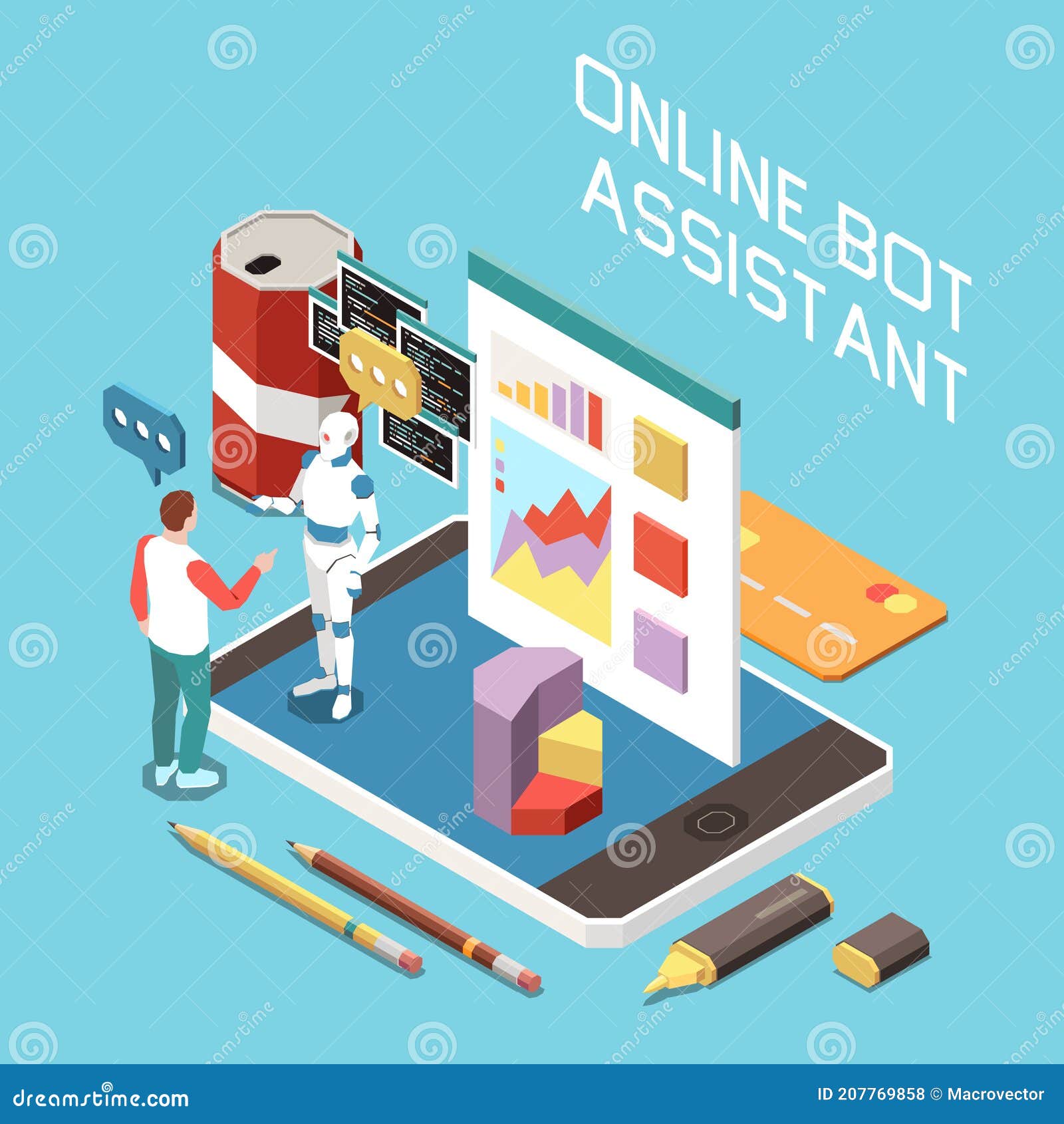 Digitization Concept As Illustration Cartoon Vector | CartoonDealer.com ...