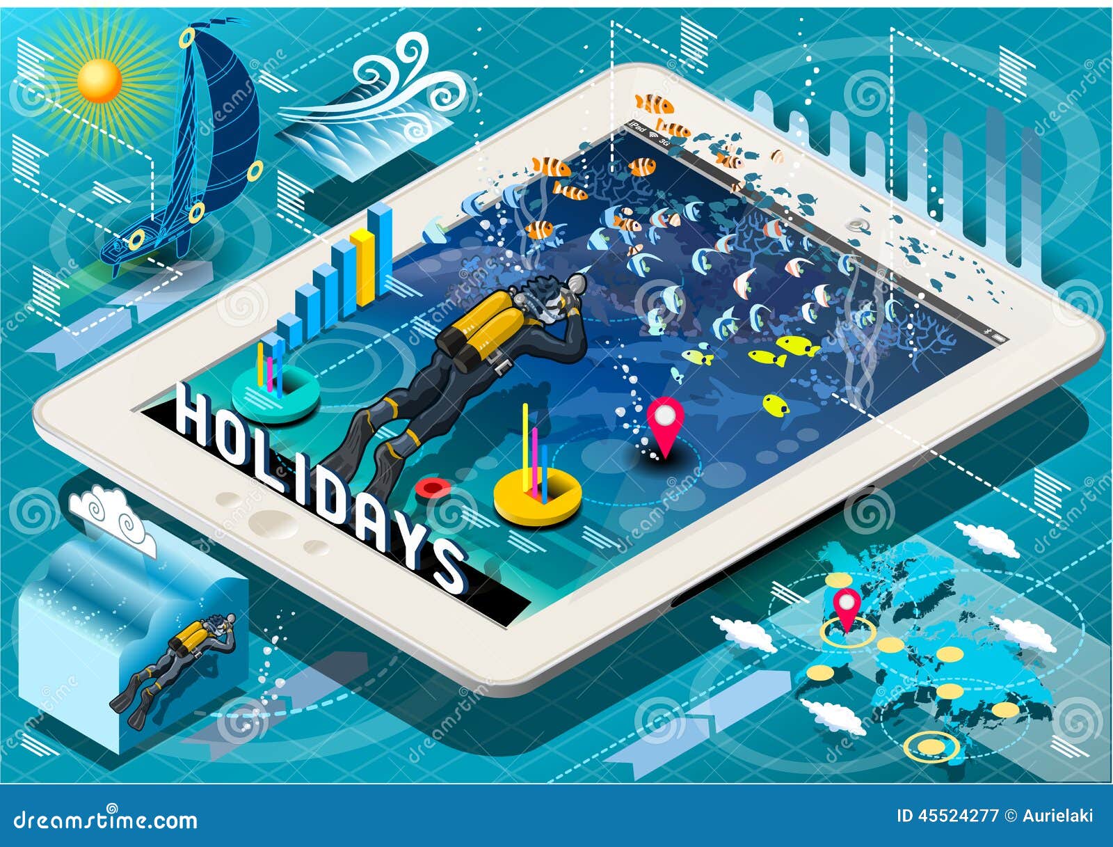 Diving Holidays Stock Illustrations – 2,756 Diving Holidays Stock ...