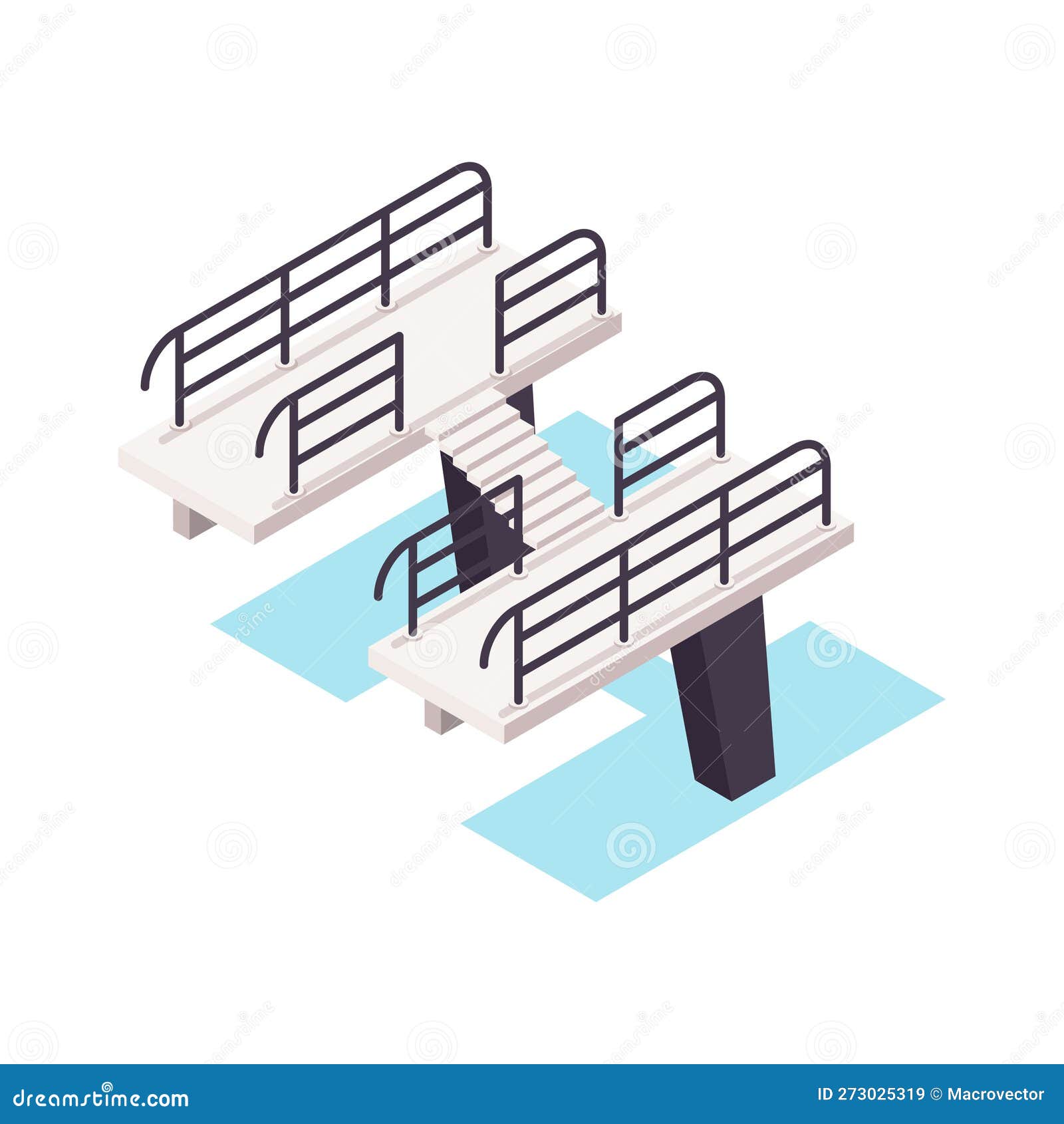 Isometric Diving Platform stock vector. Illustration of resort - 273025319