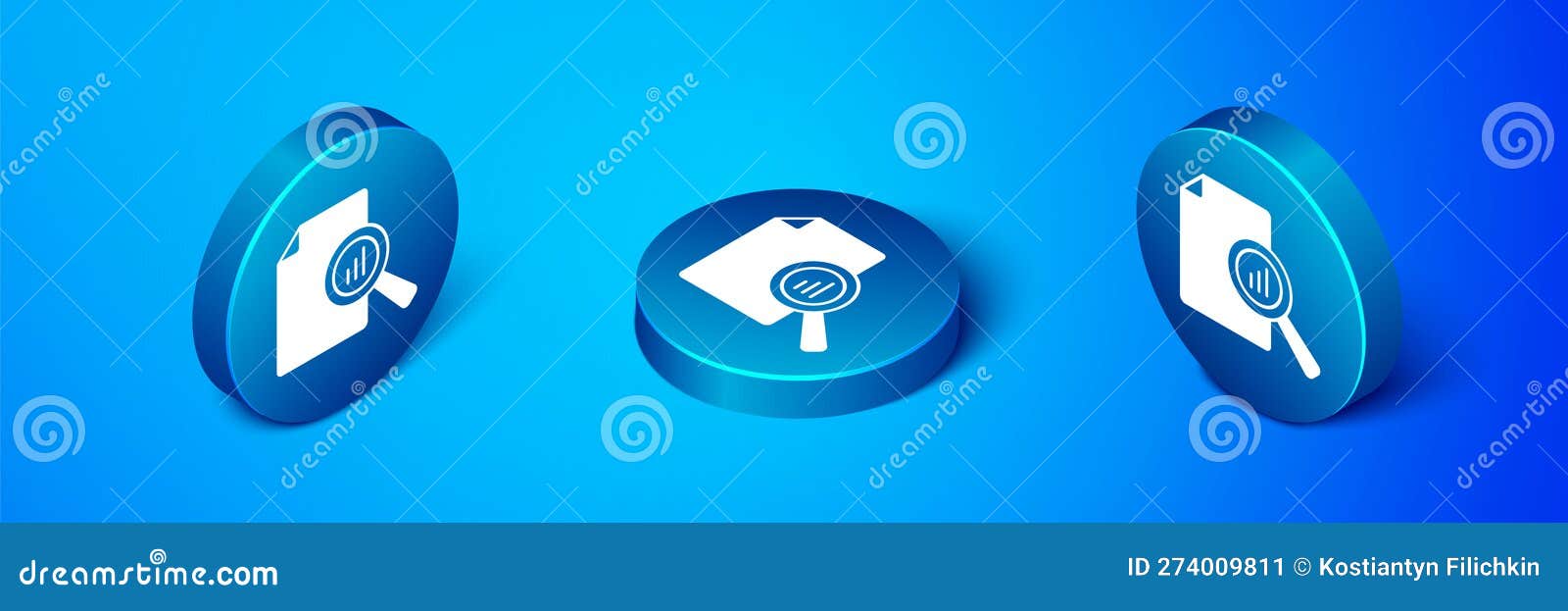 Isometric Document with Graph Chart Icon Isolated on Blue Background ... Isometric Document with Graph Chart Icon Isolated on Blue Background ...