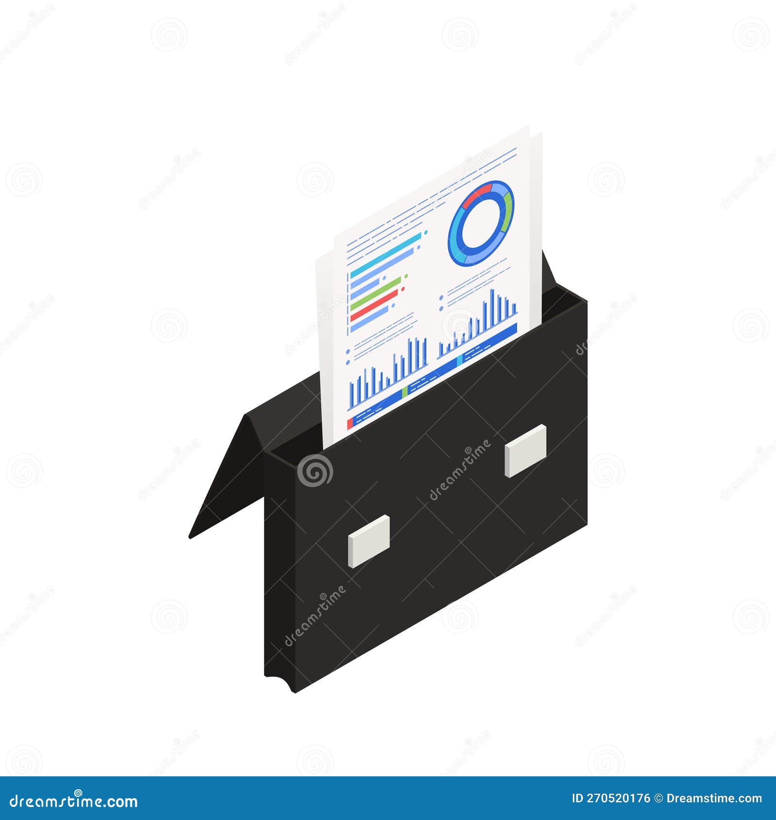 Isometric Documents Information With Digital Letter Royalty-Free ...