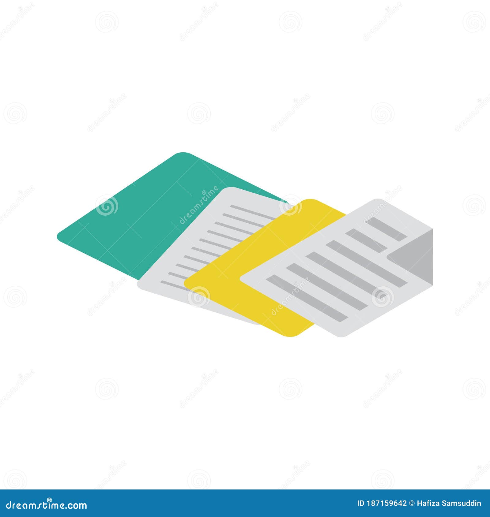 Isometric Documents Information With Digital Letter Royalty-Free ...