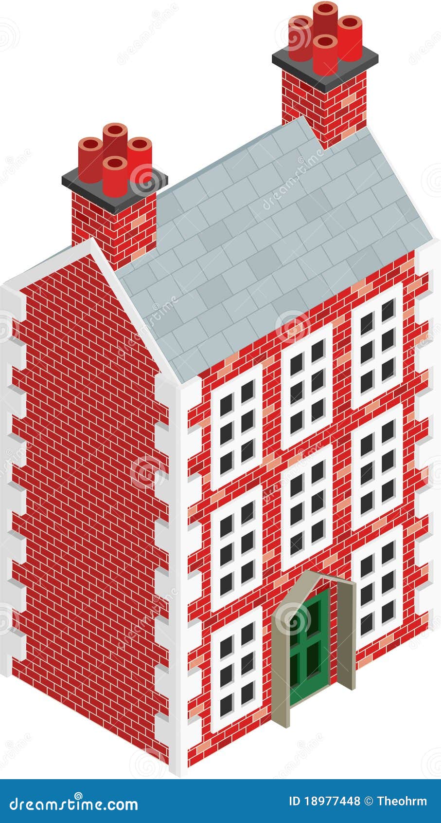 Isometric Dream House Drawing