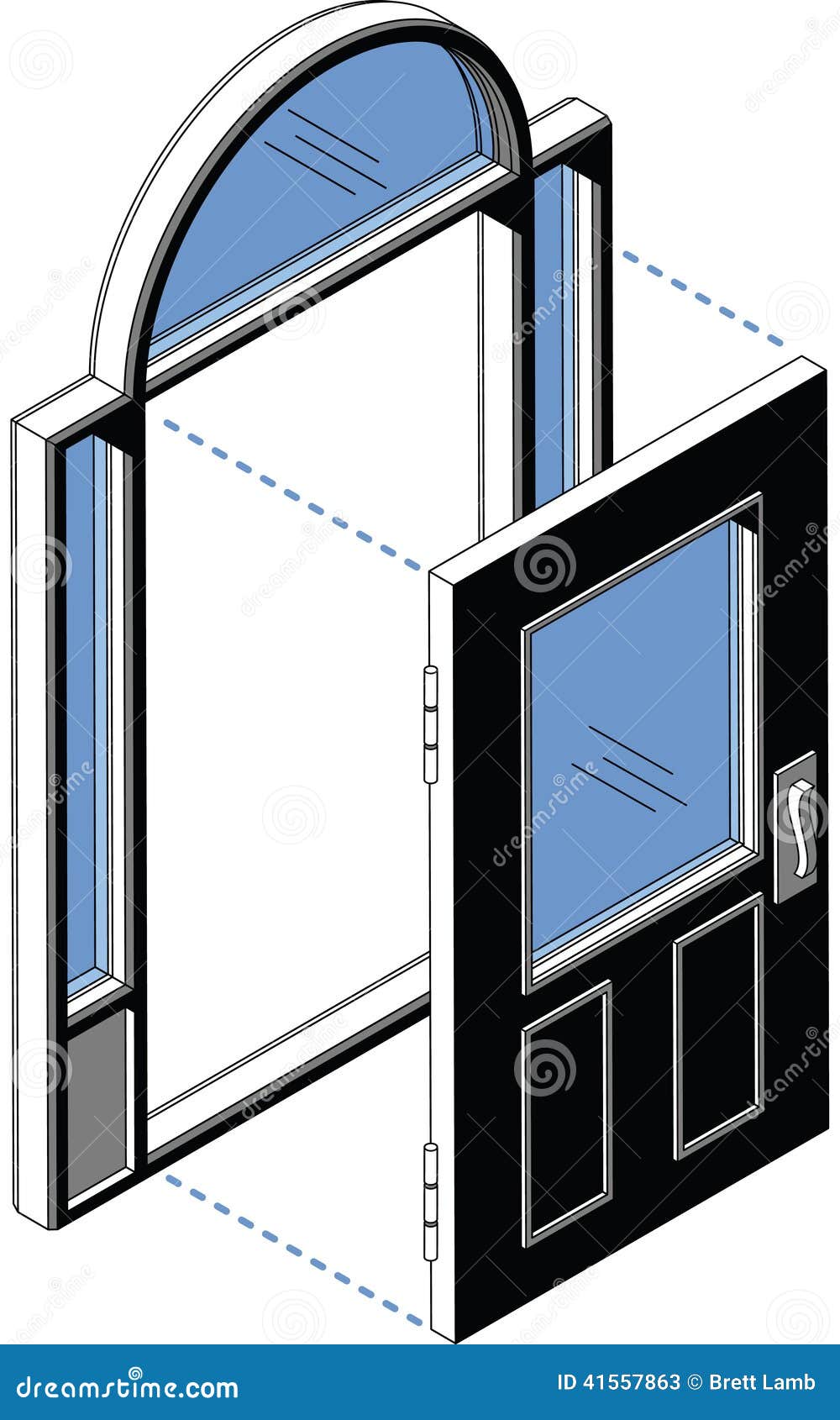 Isometric Door stock illustration. Illustration of entrance - 41557863
