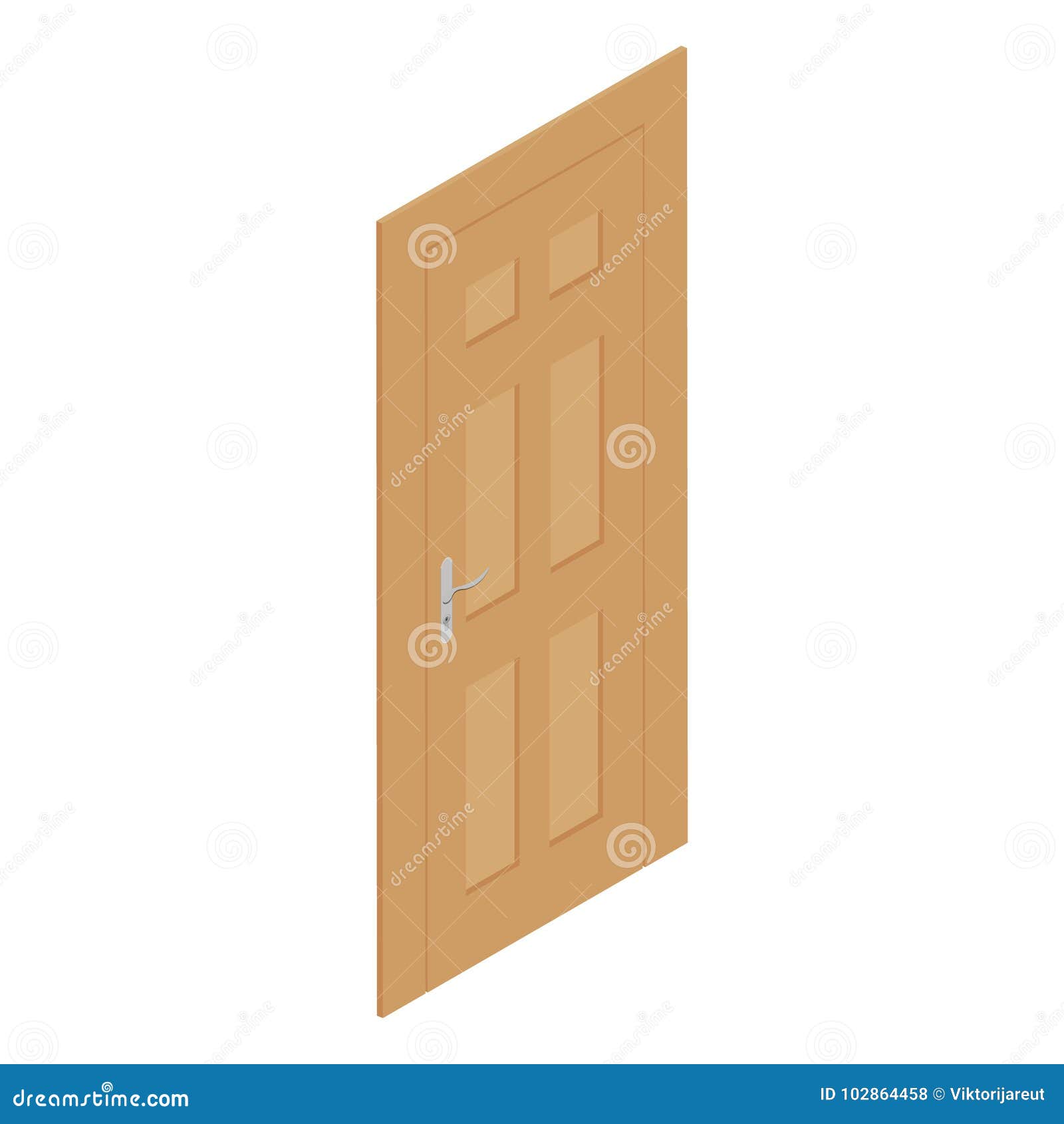 Isometric door stock illustration. Illustration of conceptual - 102864458
