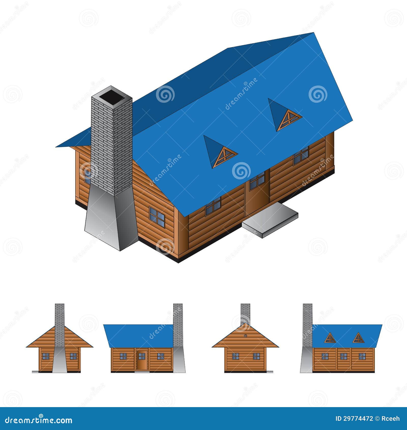 Isometric Log Cabin Stock Illustrations – 27 Isometric Log Cabin Stock ...