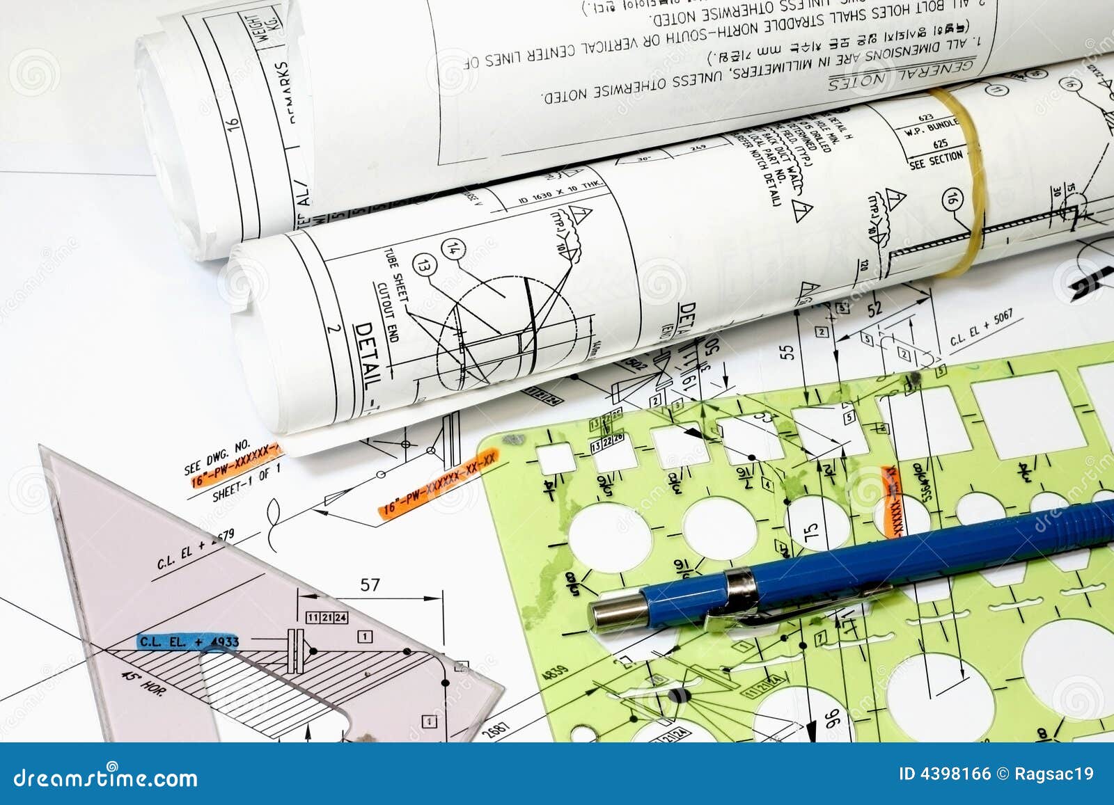 Isometric Drawings stock photo. Image of engineer, ruler - 4398166
