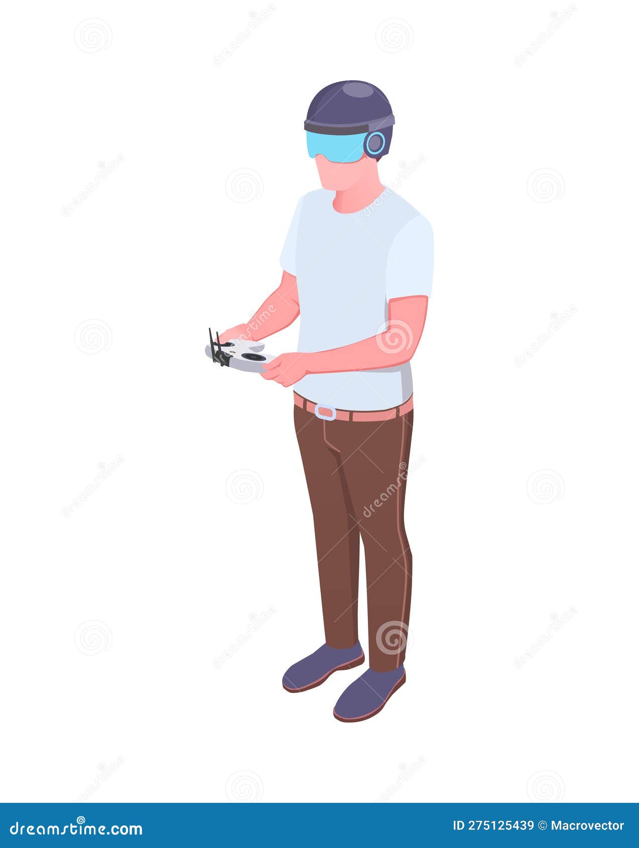Isometric Drone Operator stock vector. Illustration of clipart - 275125439