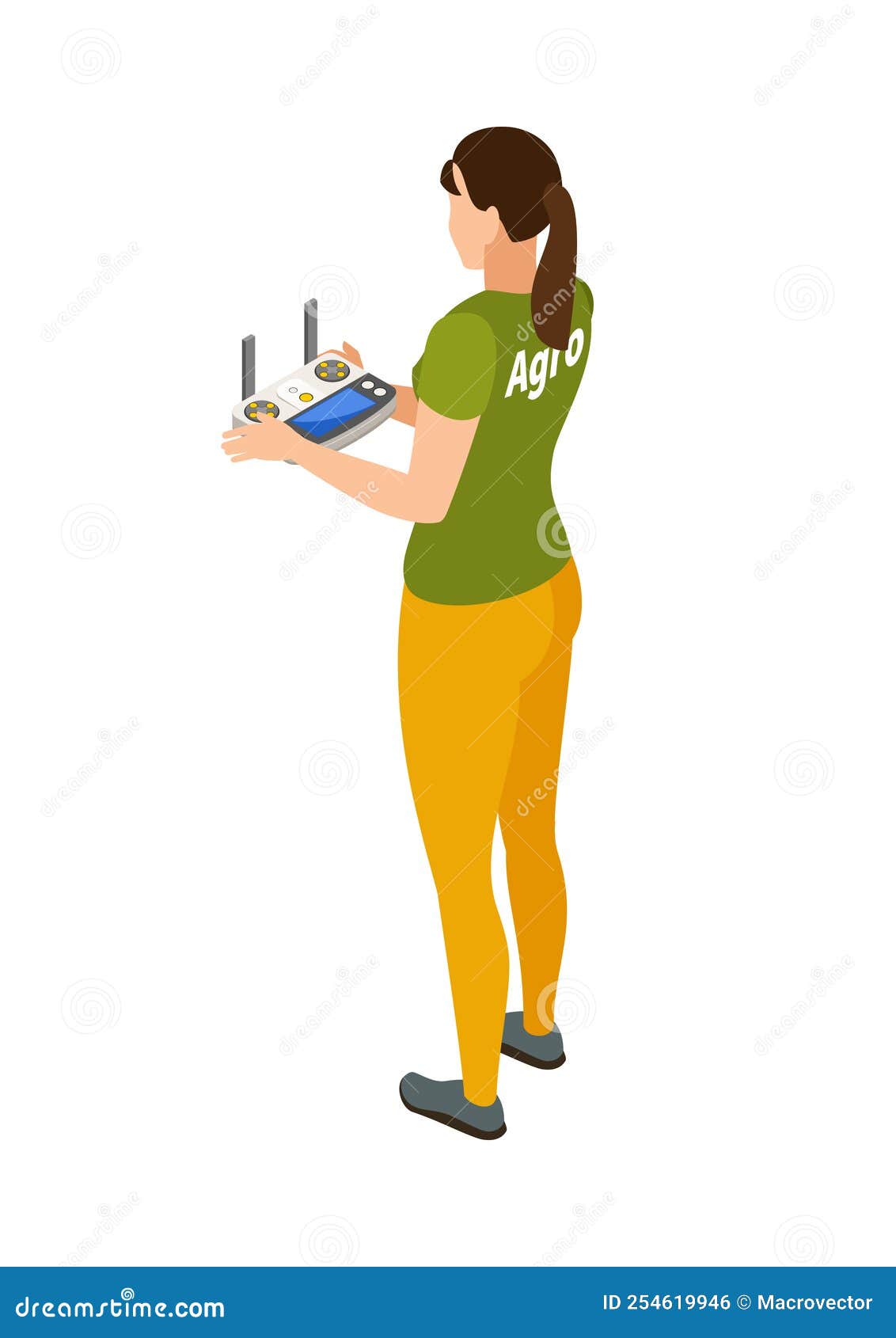 Isometric Drone Operator stock vector. Illustration of creative - 254619946
