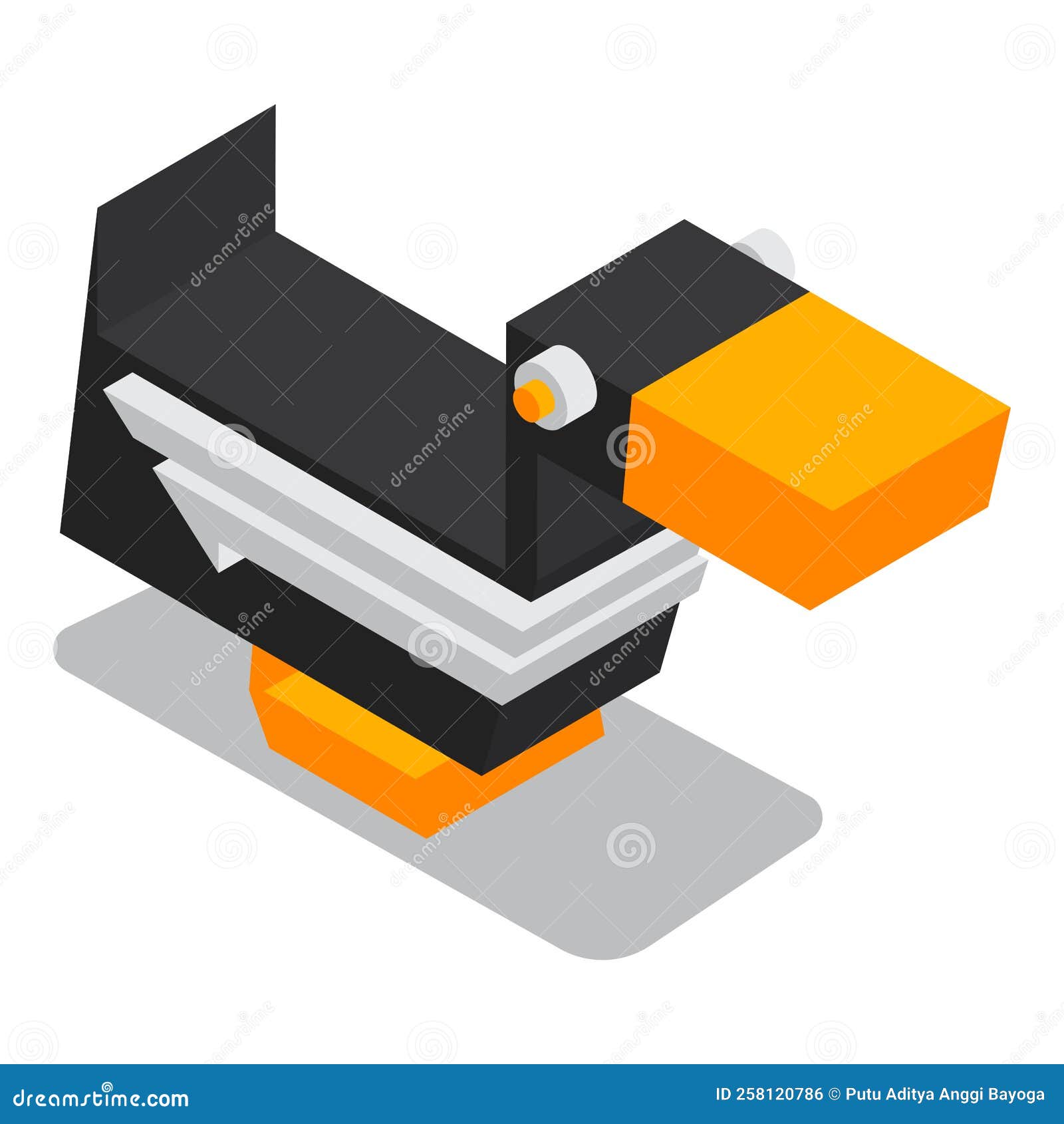Isometric duck stock vector. Illustration of mascot - 258120786