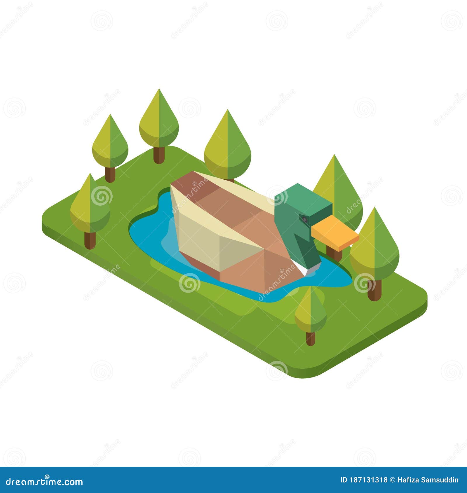 Isometric Duck. Vector Illustration Decorative Design Stock Vector ...