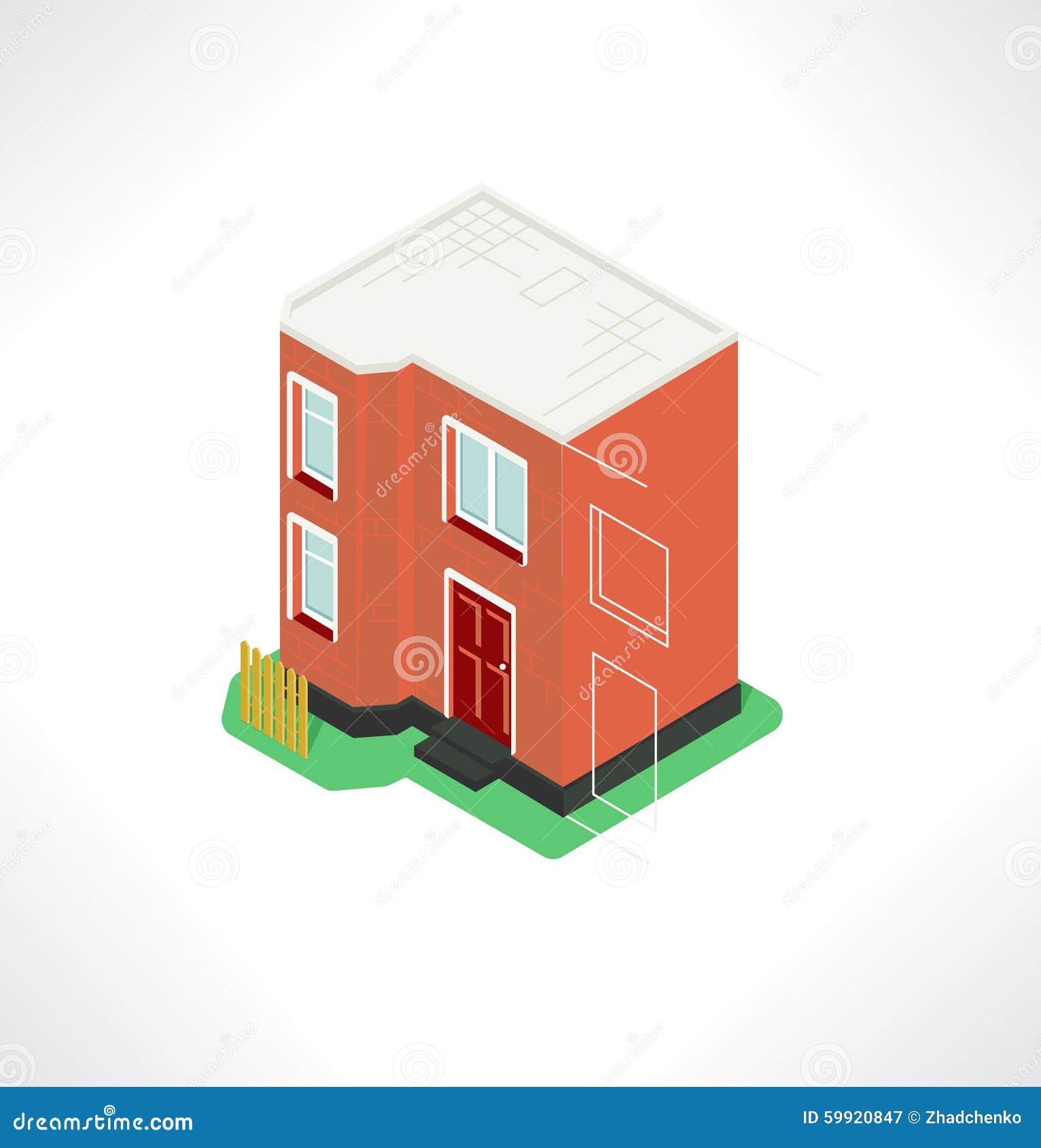 Isometric Duplex, Vector Illustration Stock Vector - Illustration of ...