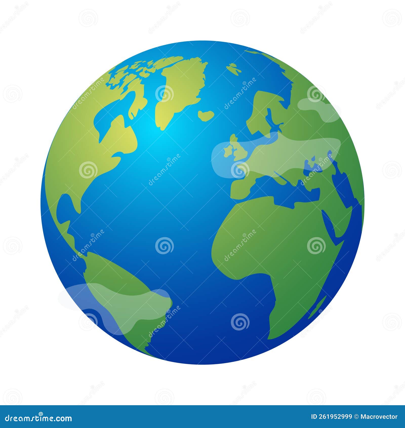 Isometric Earth Icon stock vector. Illustration of icon - 261952999