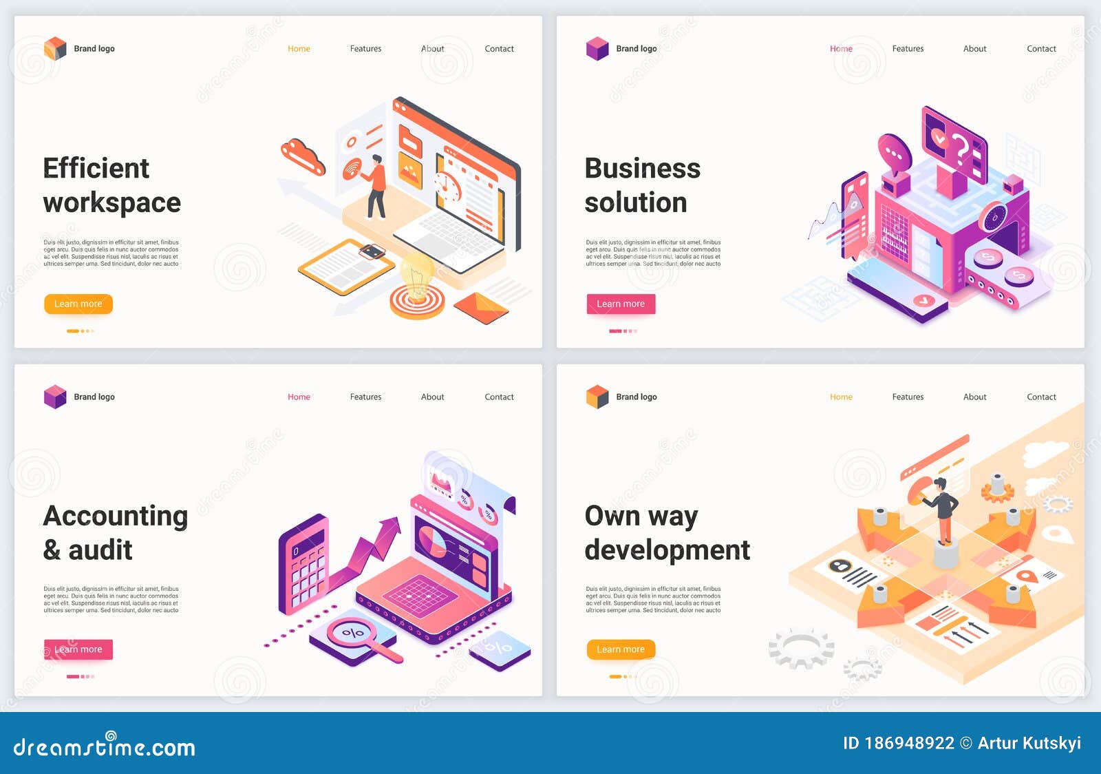 Isometric Effective Business Management Technology Vector Illustration ...