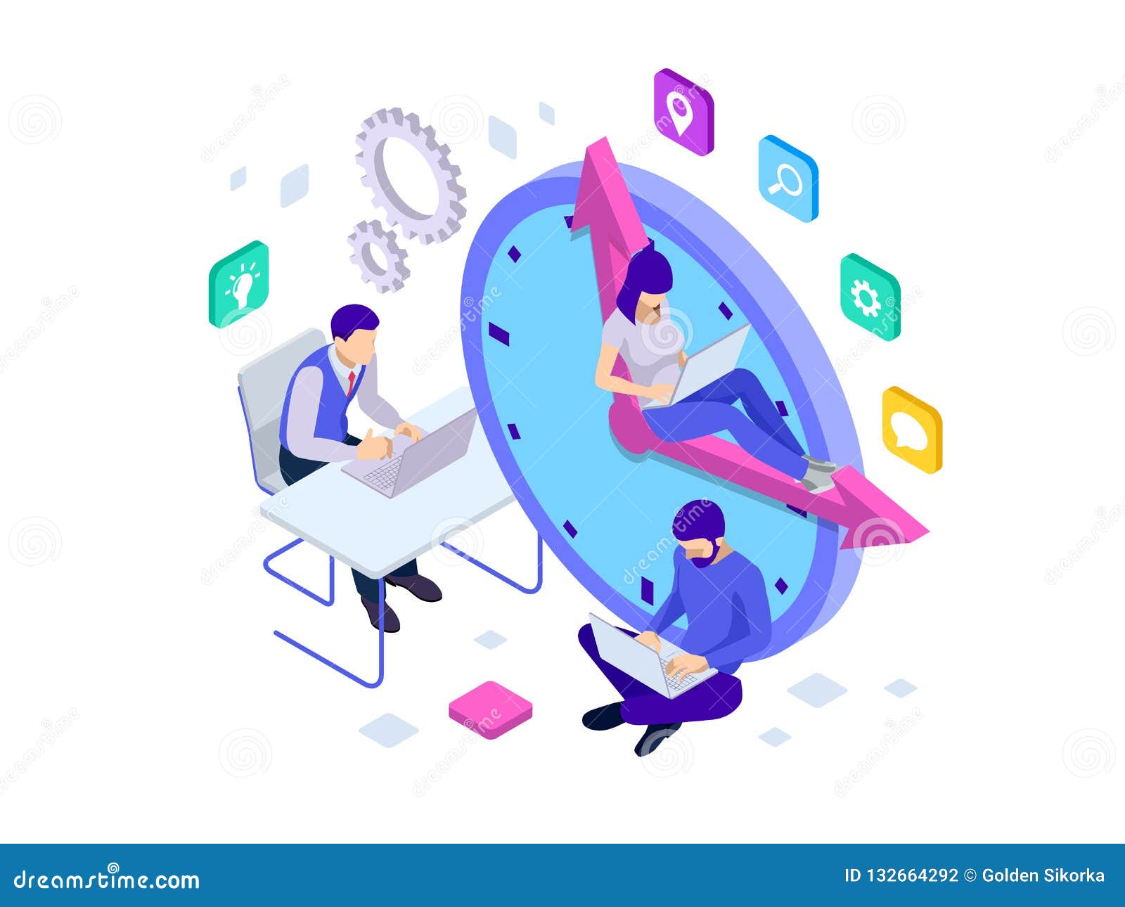 Isometric Effective Time Management Concept. Business People Plans and ... Isometric Effective Time Management Concept. Business People Plans and ...