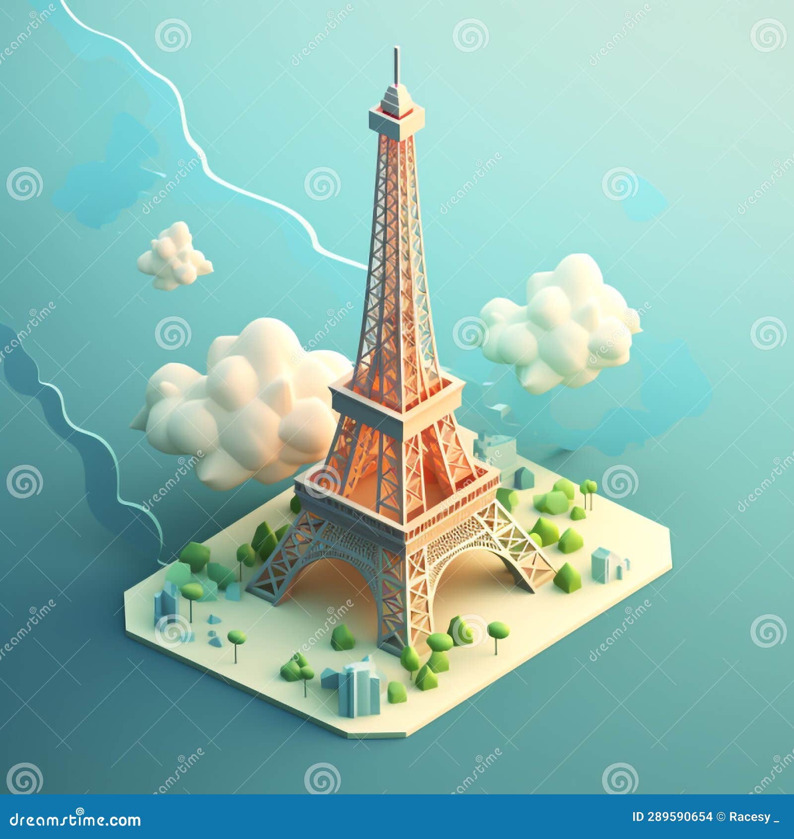 Isometric eiffel in 3d stock illustration. Illustration of tall - 289590654 Isometric eiffel in 3d stock illustration. Illustration of tall - 289590654
