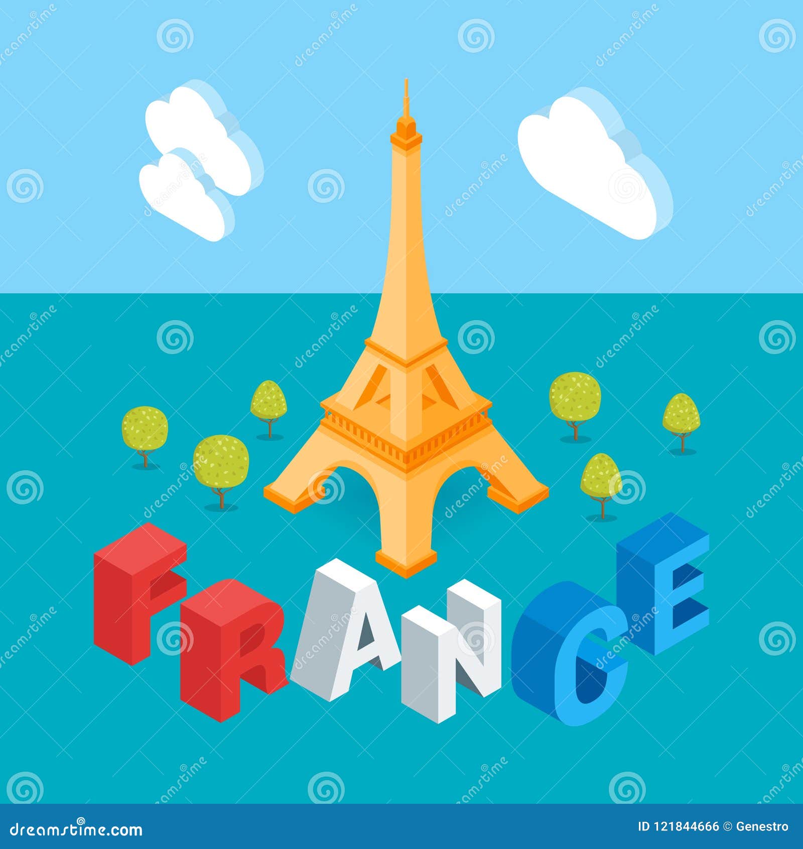 Isometric Eiffel tower stock illustration. Illustration of love - 121844666 Isometric Eiffel tower stock illustration. Illustration of love - 121844666