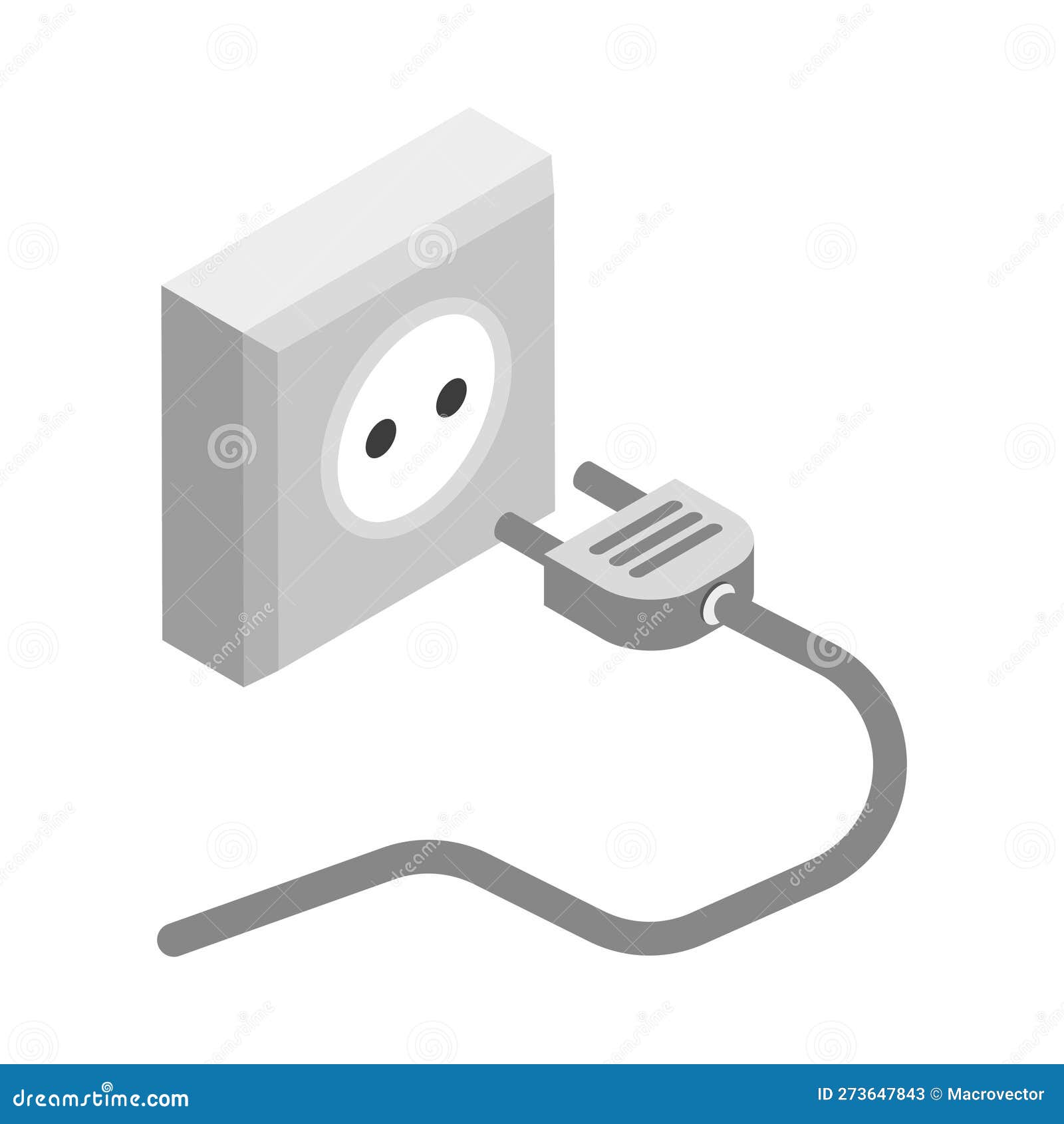 Isometric Electric Socket stock vector. Illustration of technology ...