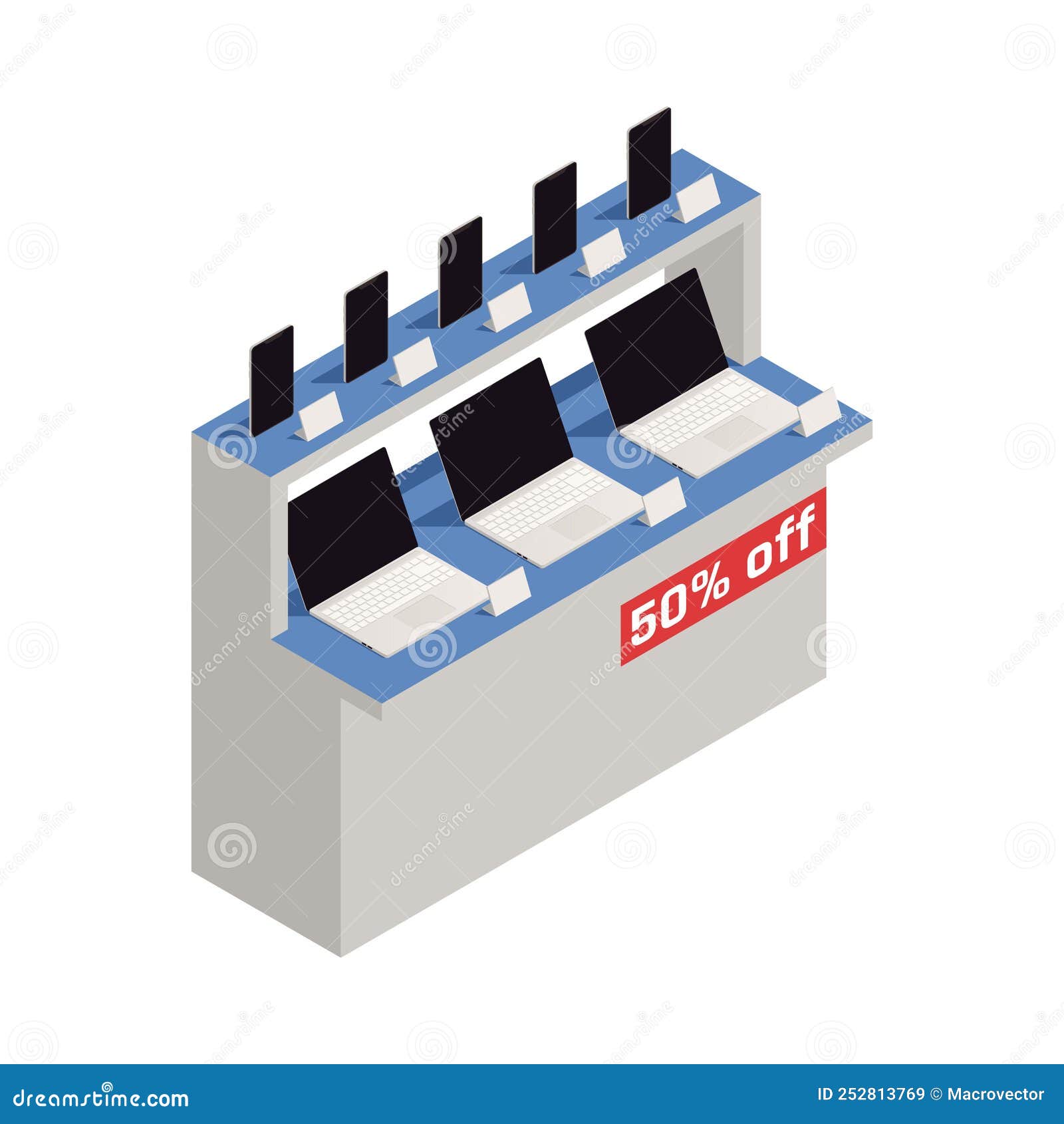 Isometric Electronics Store Stock Illustration - Illustration of ...