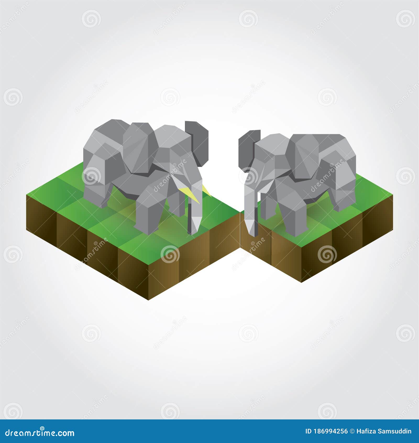Isometric Elephant. Vector Illustration Decorative Design Stock Vector ...