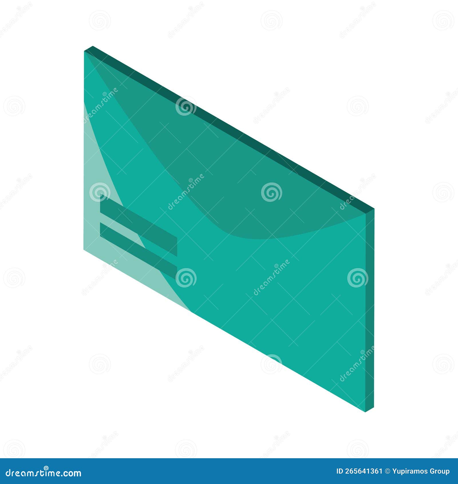 Isometric email icon stock vector. Illustration of mailbox - 265641361